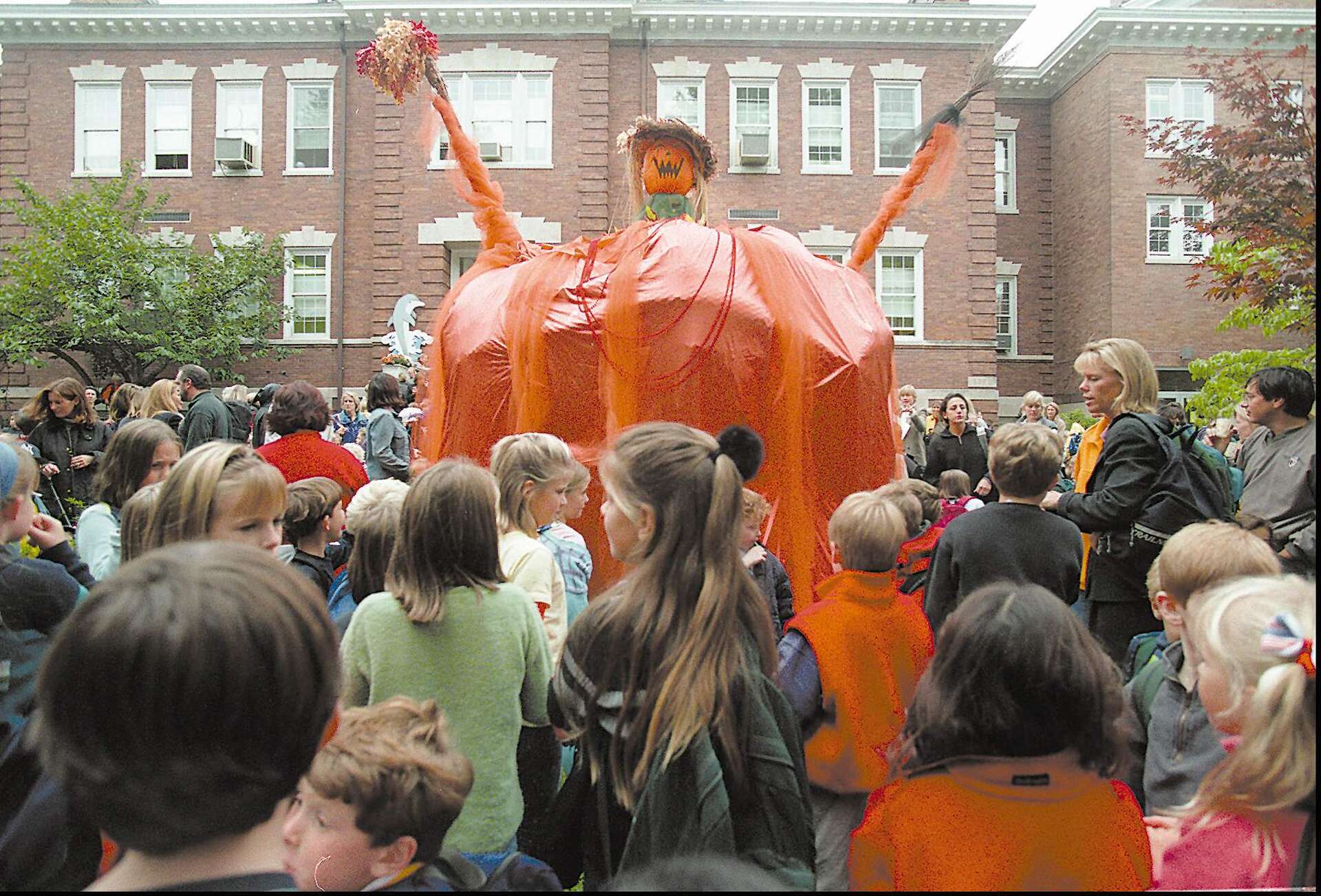 Old Greenwich School’s Pumpkin Lady returns with spooky new look