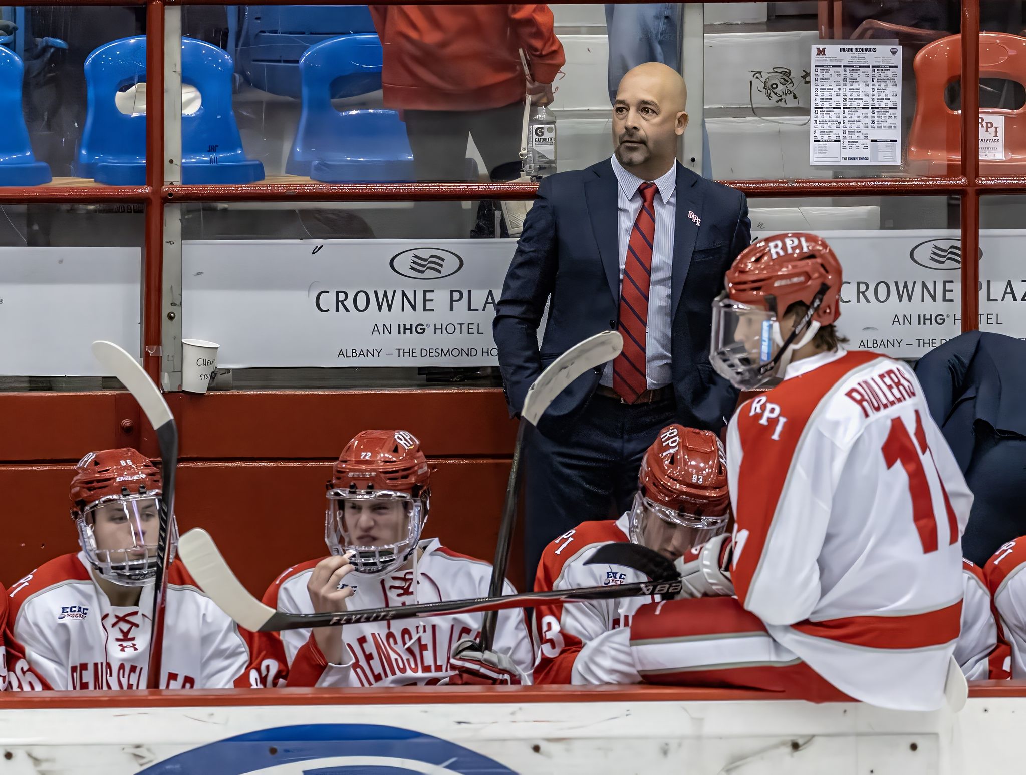 RPI men's hockey falls in Eric Lang's coaching debut