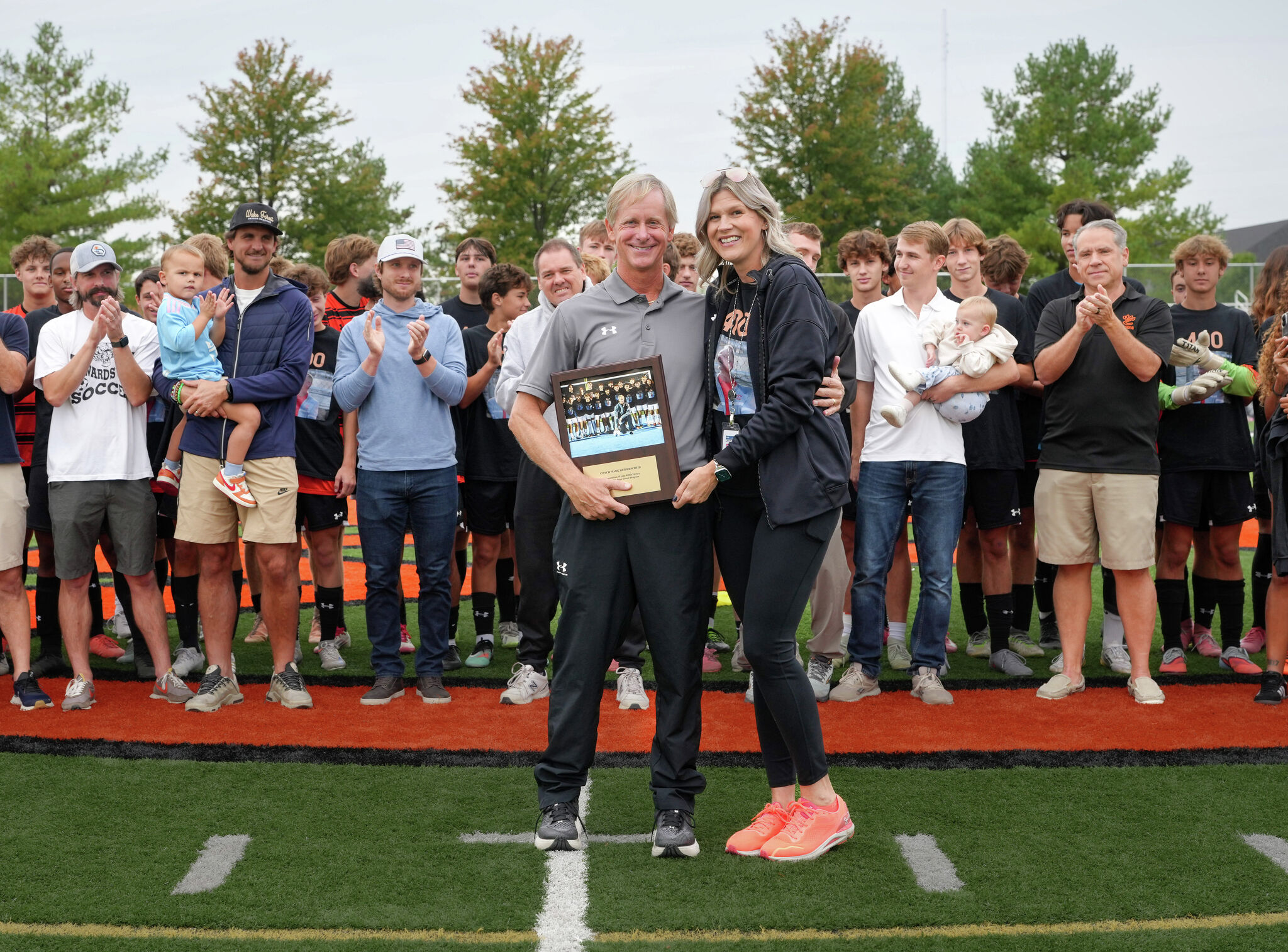 Edwardsville honors soccer coach Mark Heiderscheid