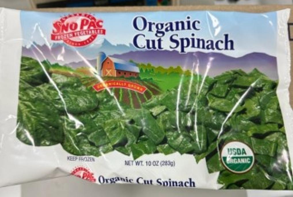 Frozen spinach from Sno Pac recalled in CT, nationwide