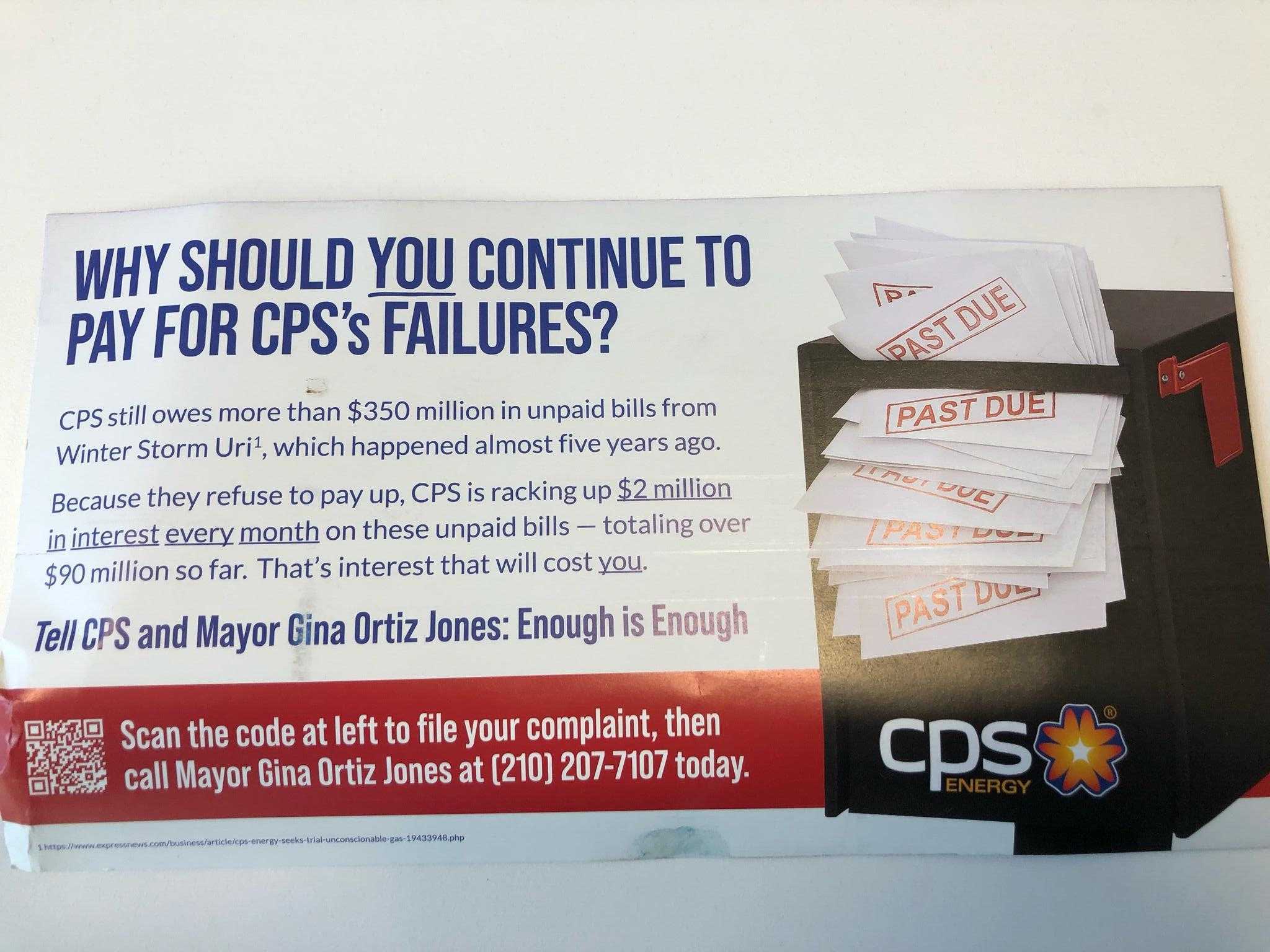 Campaign pressures CPS Energy to pay debt from '21 winter storm