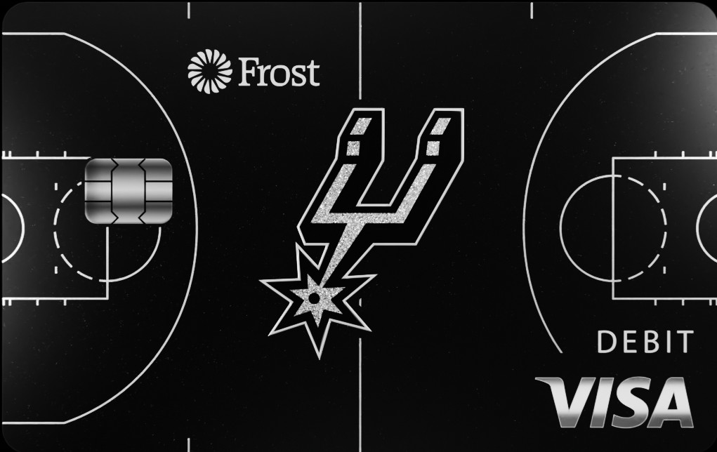 Spurs, Frost Bank unveil branded debit card featuring team logo