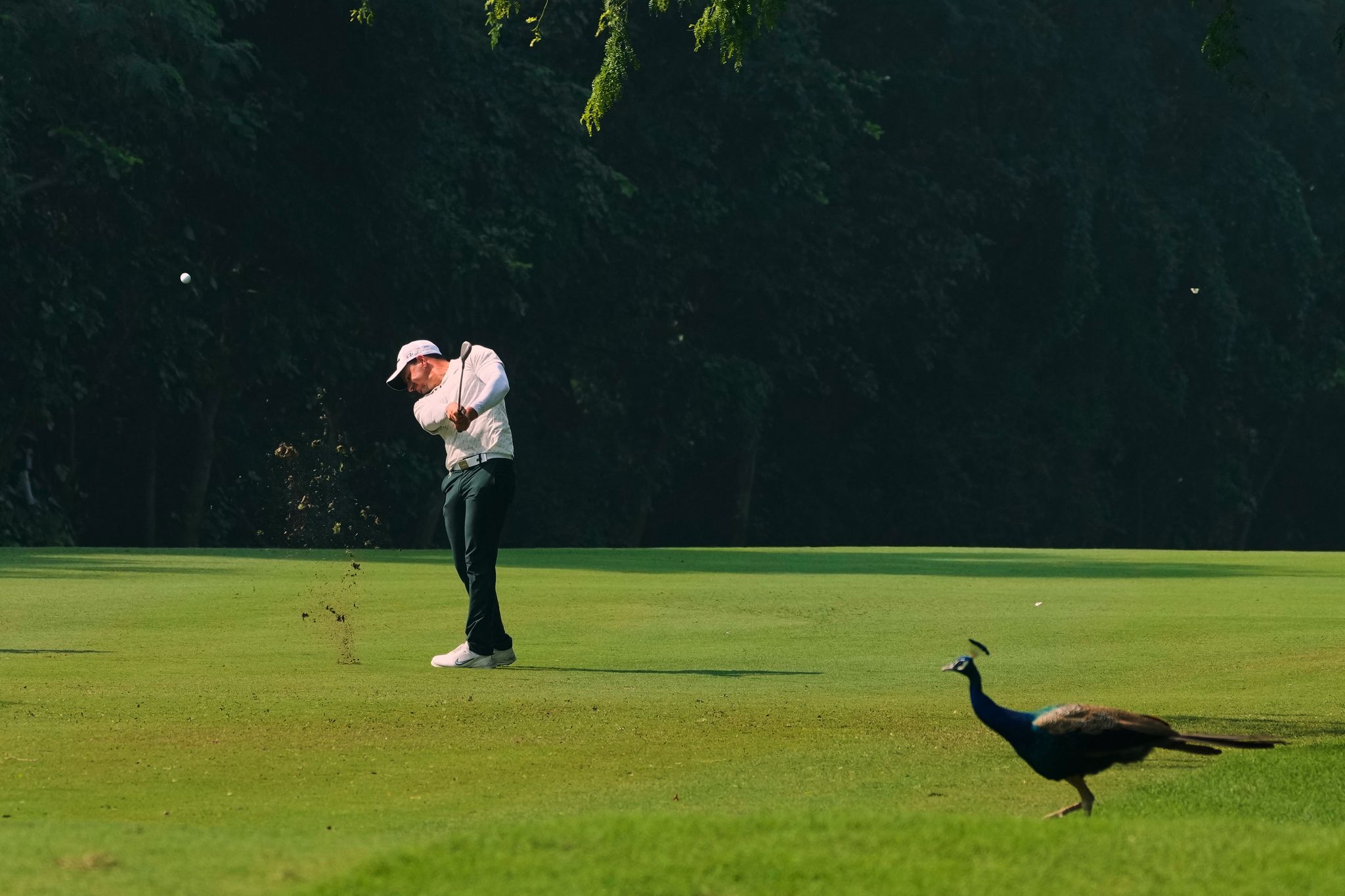Shane Lowry leads in India with a 64, Rory McIlroy leaves driver out of the bag and shoots 69