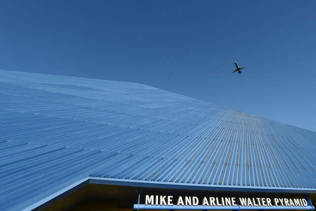 The California college campus that went all in on a giant blue pyramid