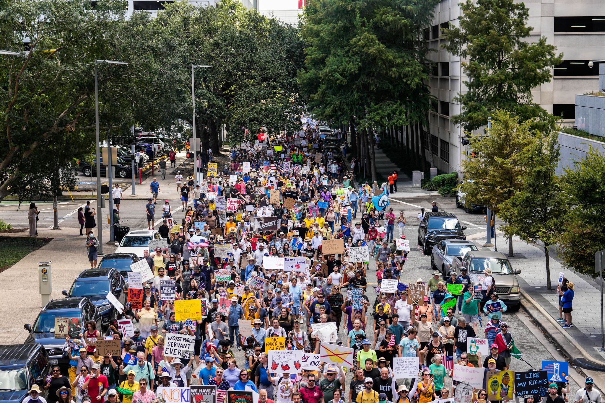 Houston No Kings protest draws 15,000 people for October rally