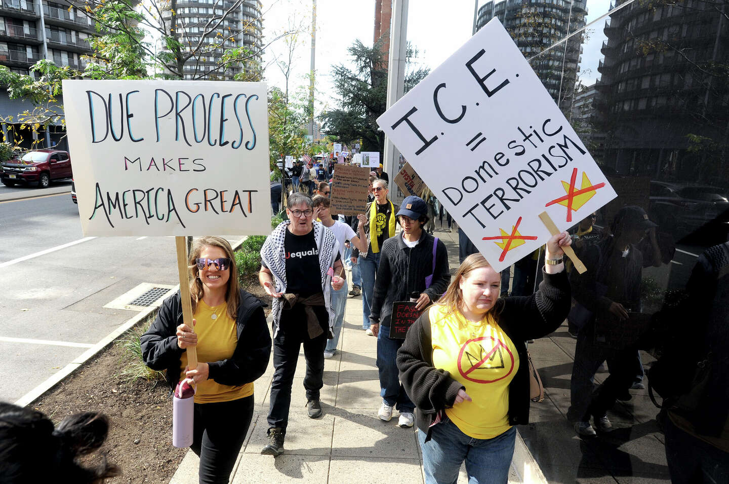 How Indivisible rose in CT from living room meetings to large protests