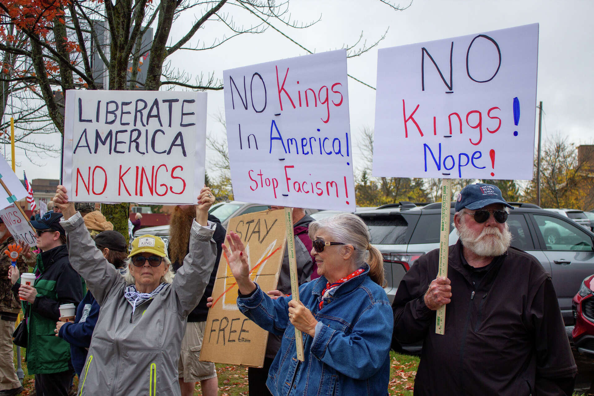 Group says 'No Kings' in Big Rapids Michigan protest against Trump
