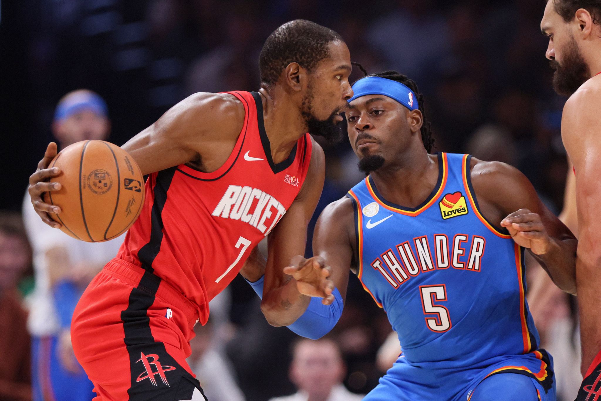 Houston Rockets fall to OKC Thunder in double-OT opener