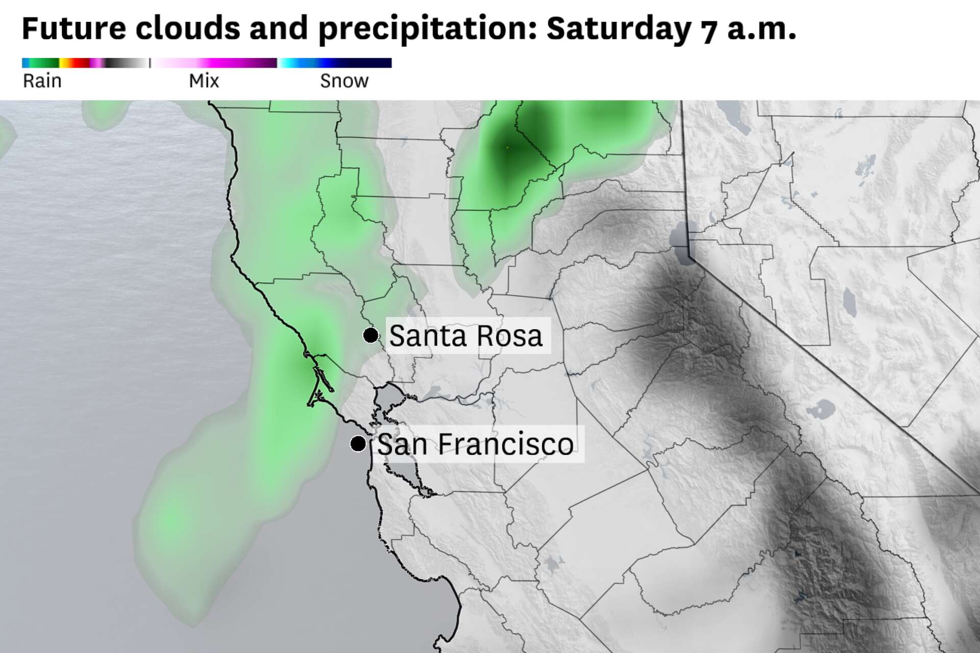Bay Area rain forecast rises as atmospheric river nears