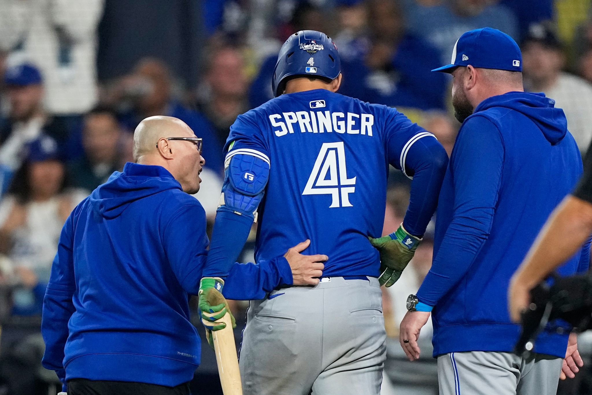 George Springer de Azulejos abandona el tercer juego de la Serie ...