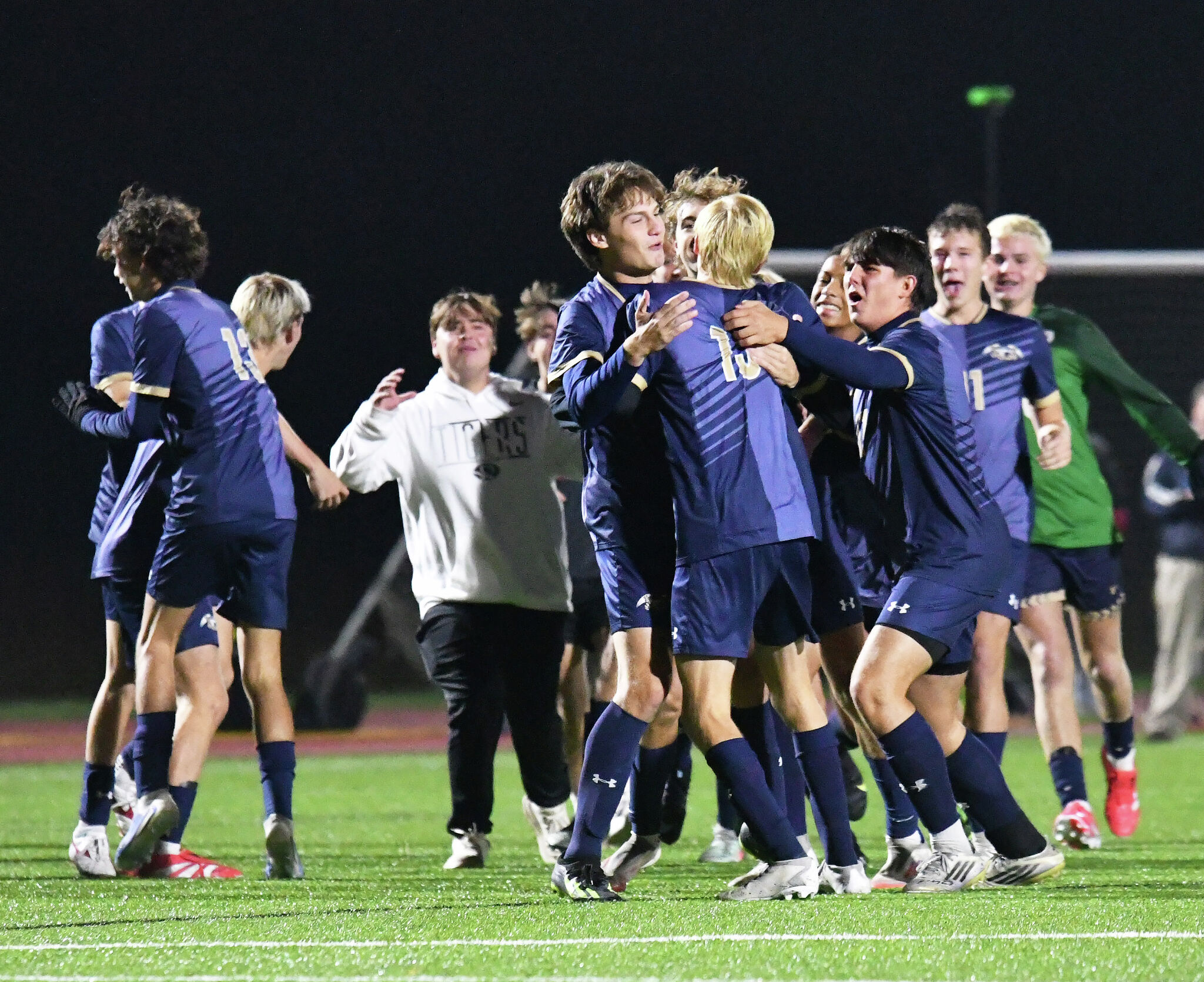 Father McGivney boys soccer takes on Massac County in postseason