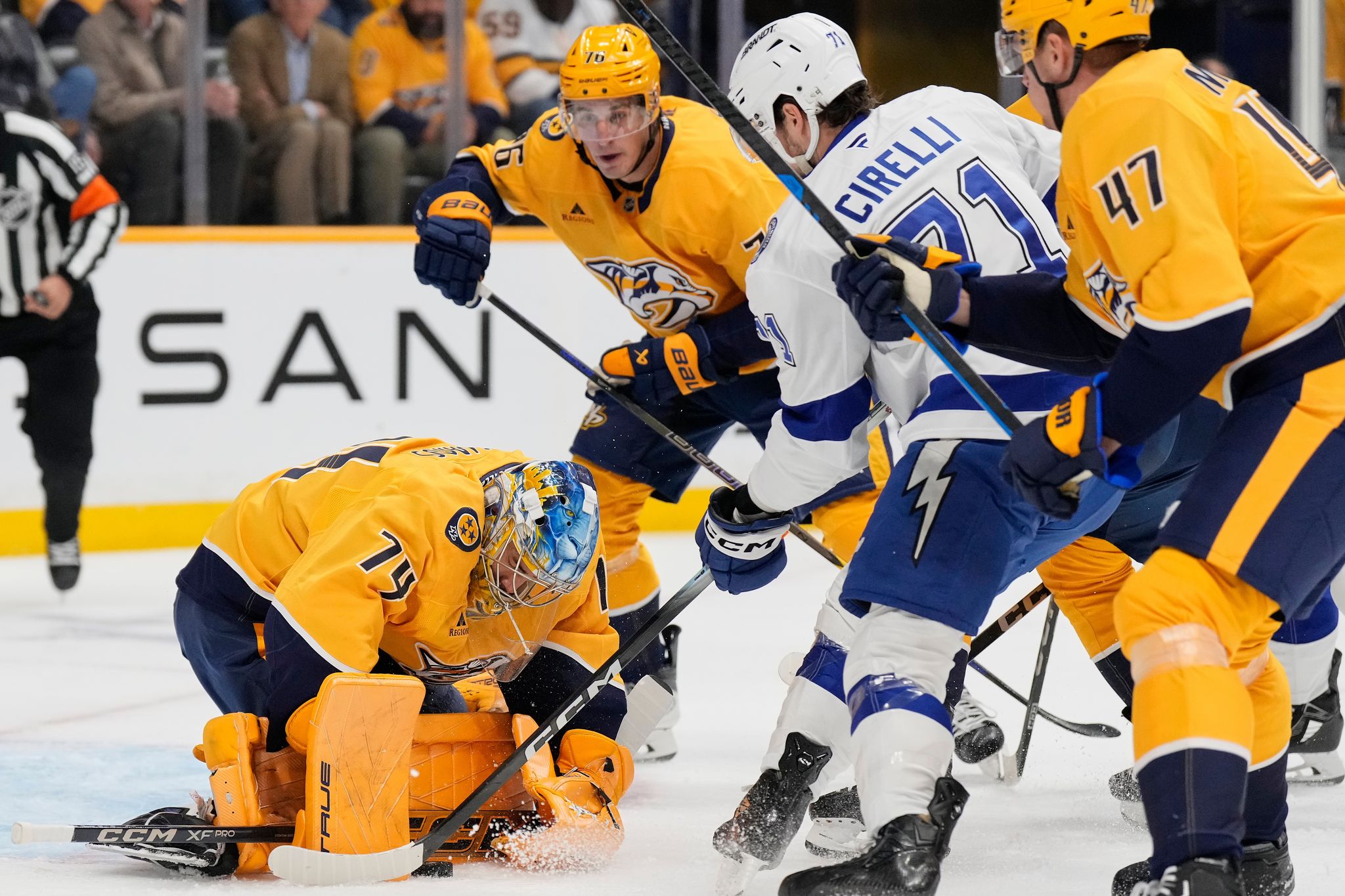 Zemgus Girgensons scores twice as Lightning down Predators 5-2