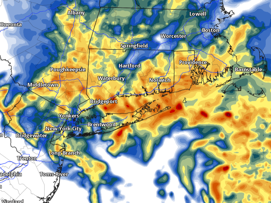 Heavy rain and gusty winds in CT's forecast on Thursday
