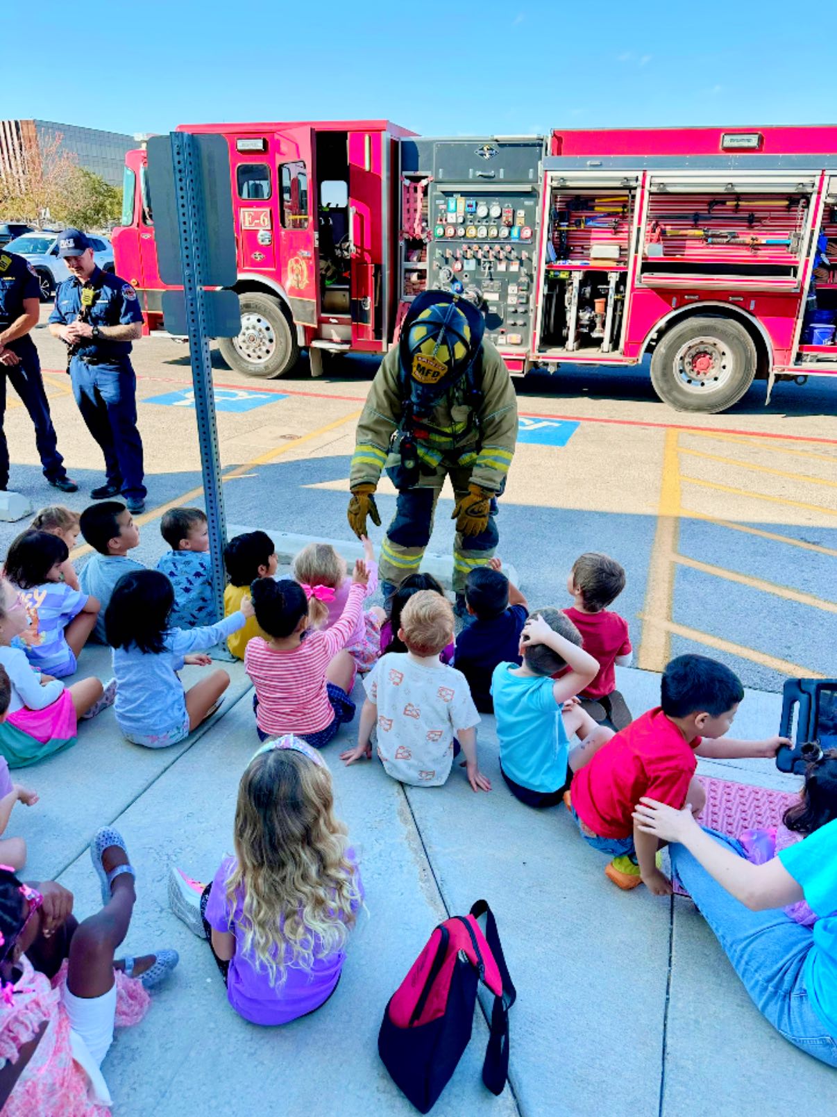 Midland firefighters teach preschoolers fire safety lessons