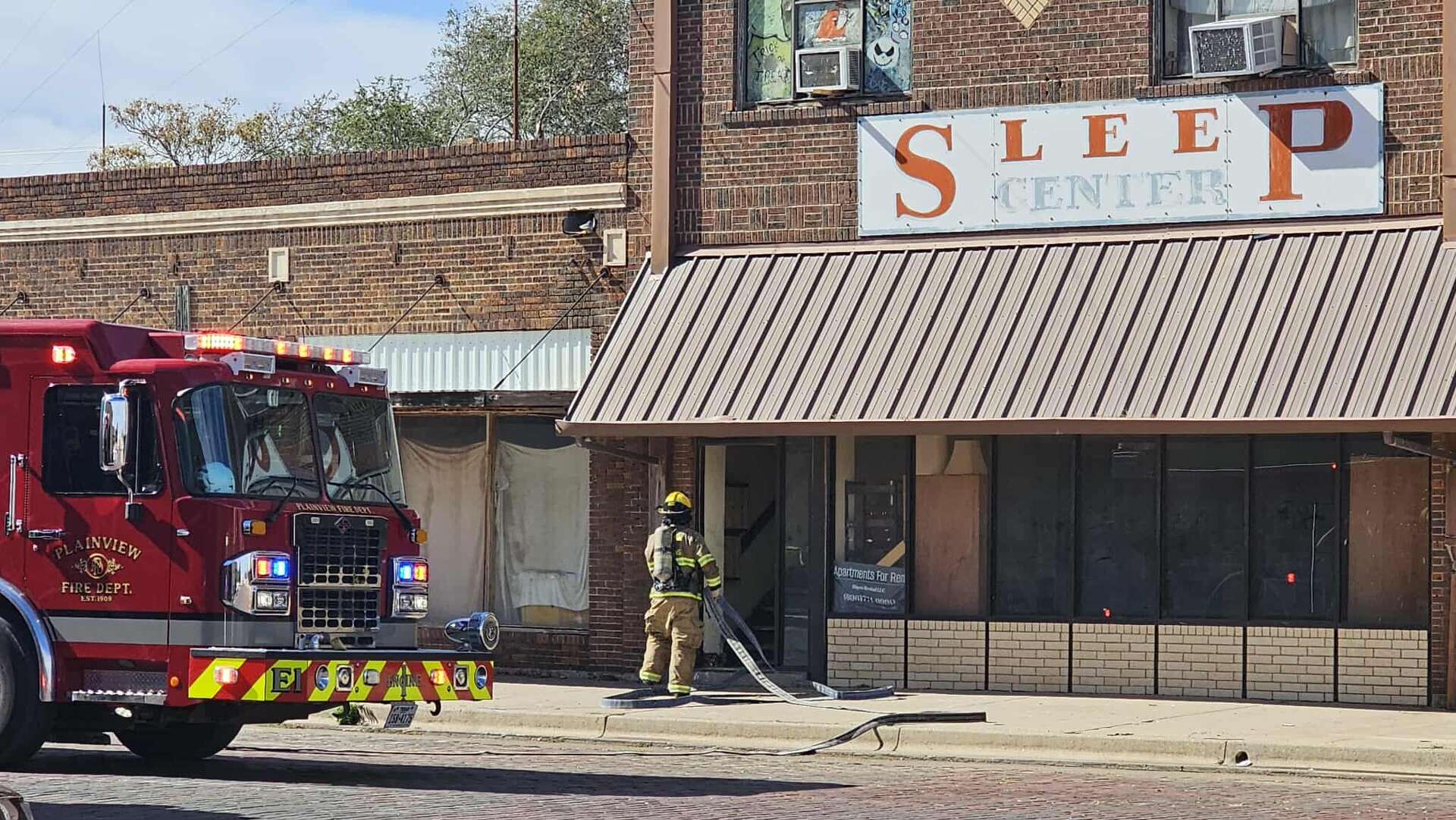Plainview Fire Department called out for fire at old Warrick's buildin
