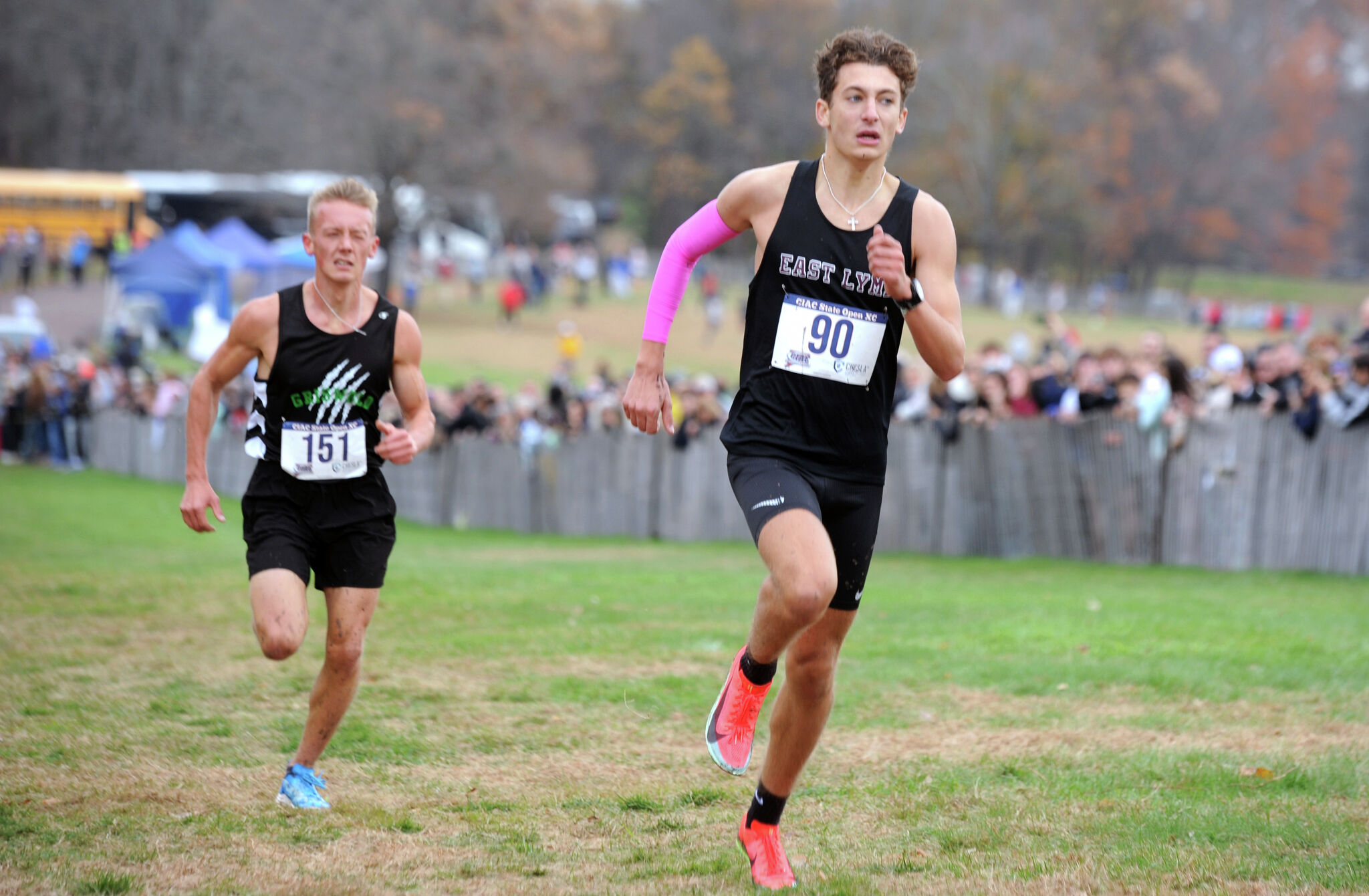 Sam Leone edges Tycen LaBelle to claim 2025 CIAC boys xc open title