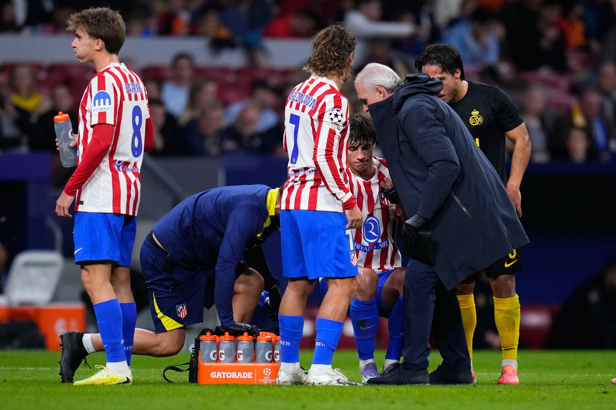 Robin Le Normand injured in Atletico Madrid's Champions League match