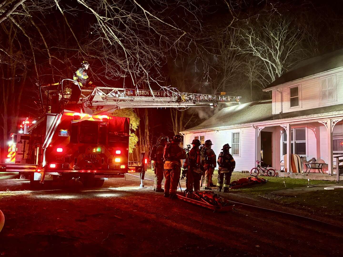 Hebron firefighters rescue 2 pets from burning Church St. home