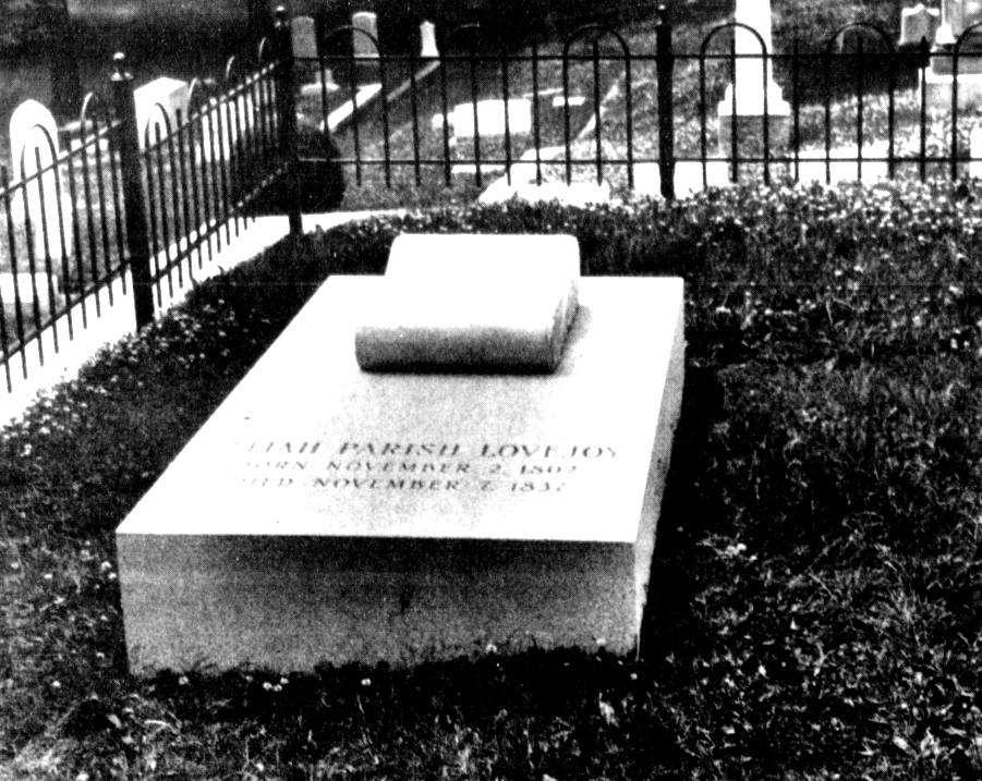Elijah Lovejoy grave: Johnson hid site, painted coffin red