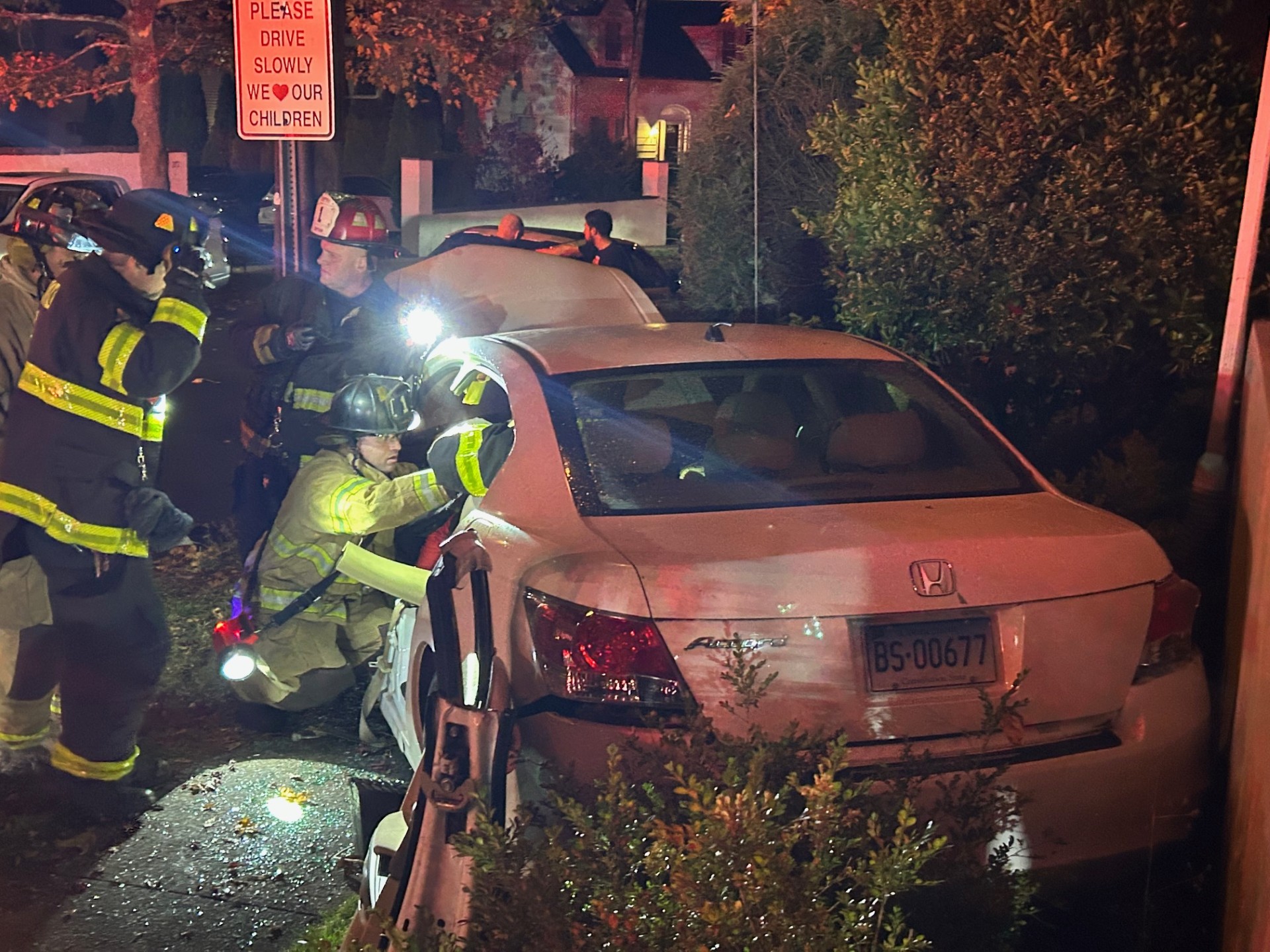 Driver taken to hospital after crash into pole in Stamford: Police