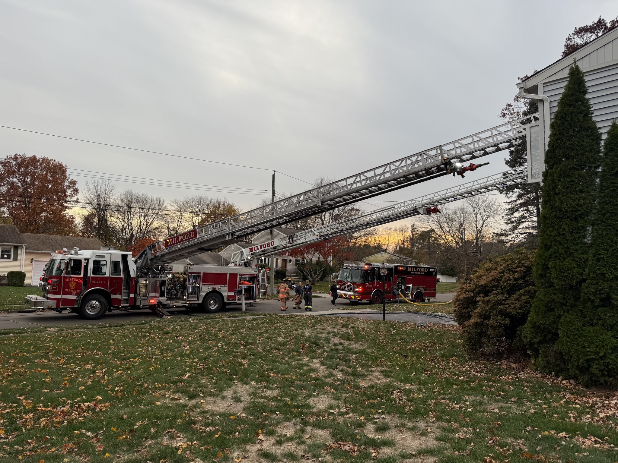 Milford firefighters rescue dogs from house fire, officials say