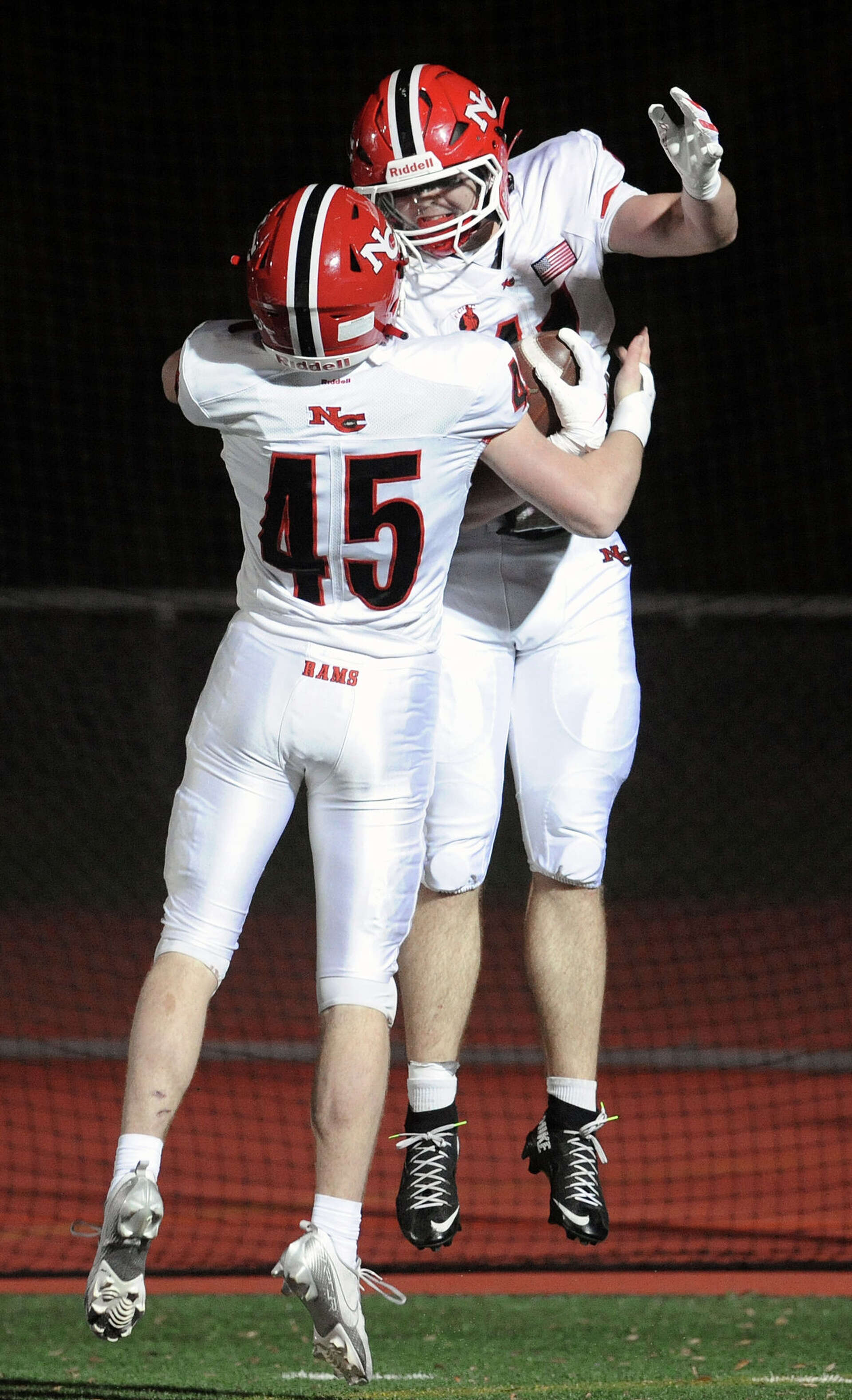 New Canaan football beats Staples with Lou Marinelli absent