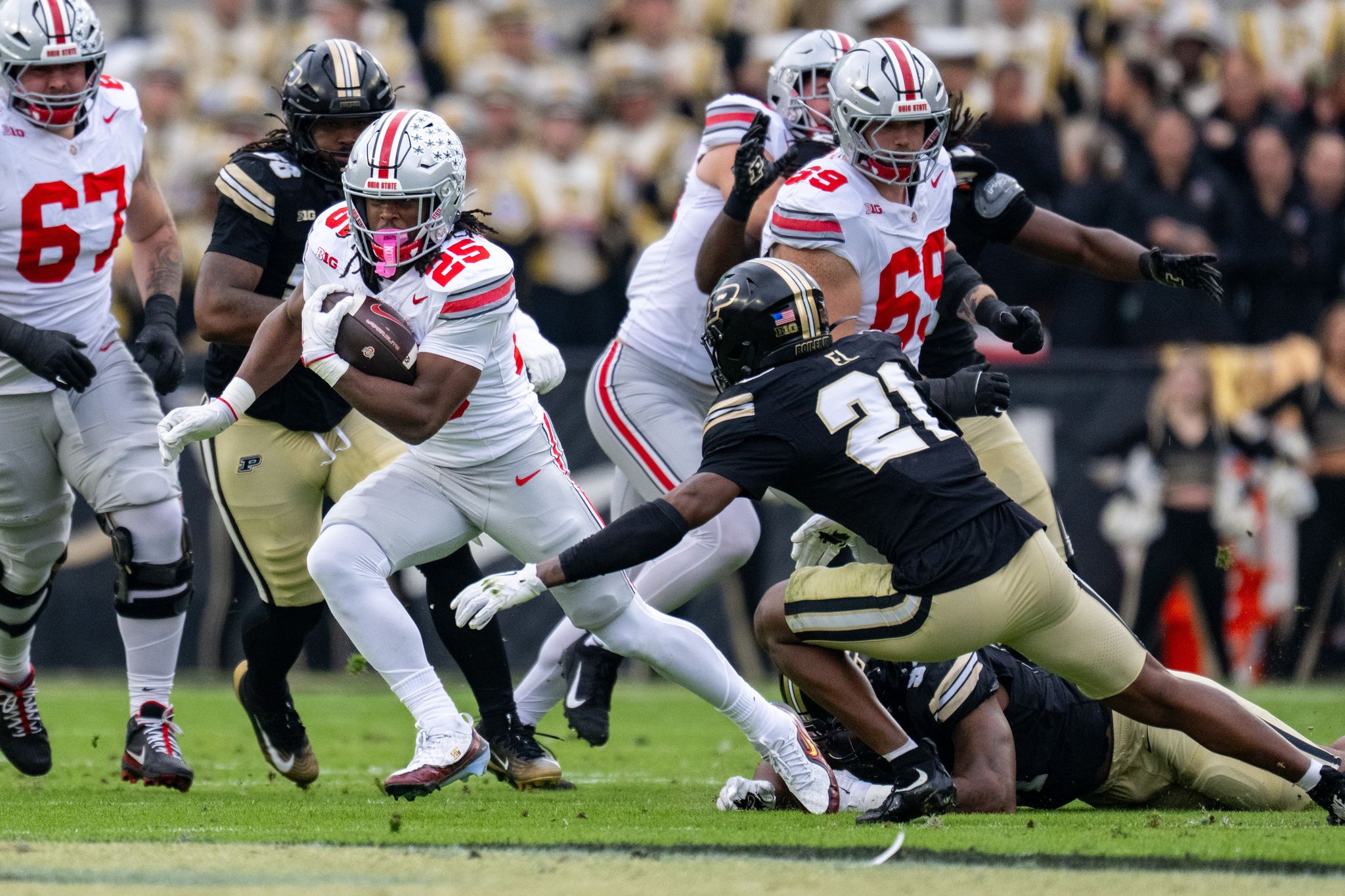 Julian Sayin, Jeremiah Smith propel No. 1 Ohio State past Purdue 34-10 for 13th straight win