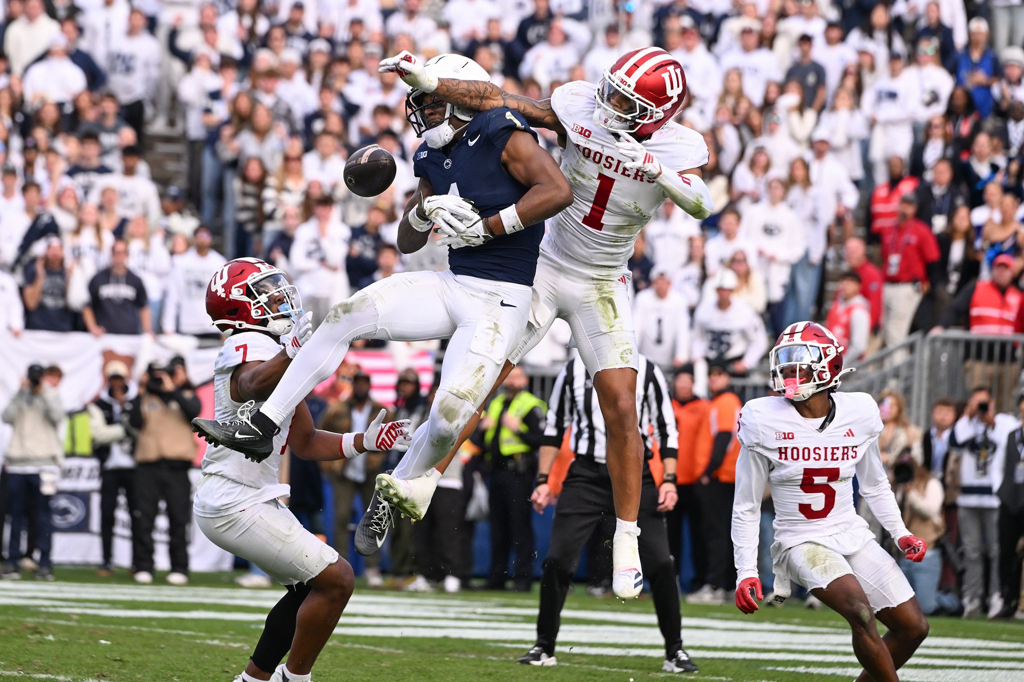 Omar Cooper Jr's toe-tap TD keeps No. 2 Indiana's undefeated season ...