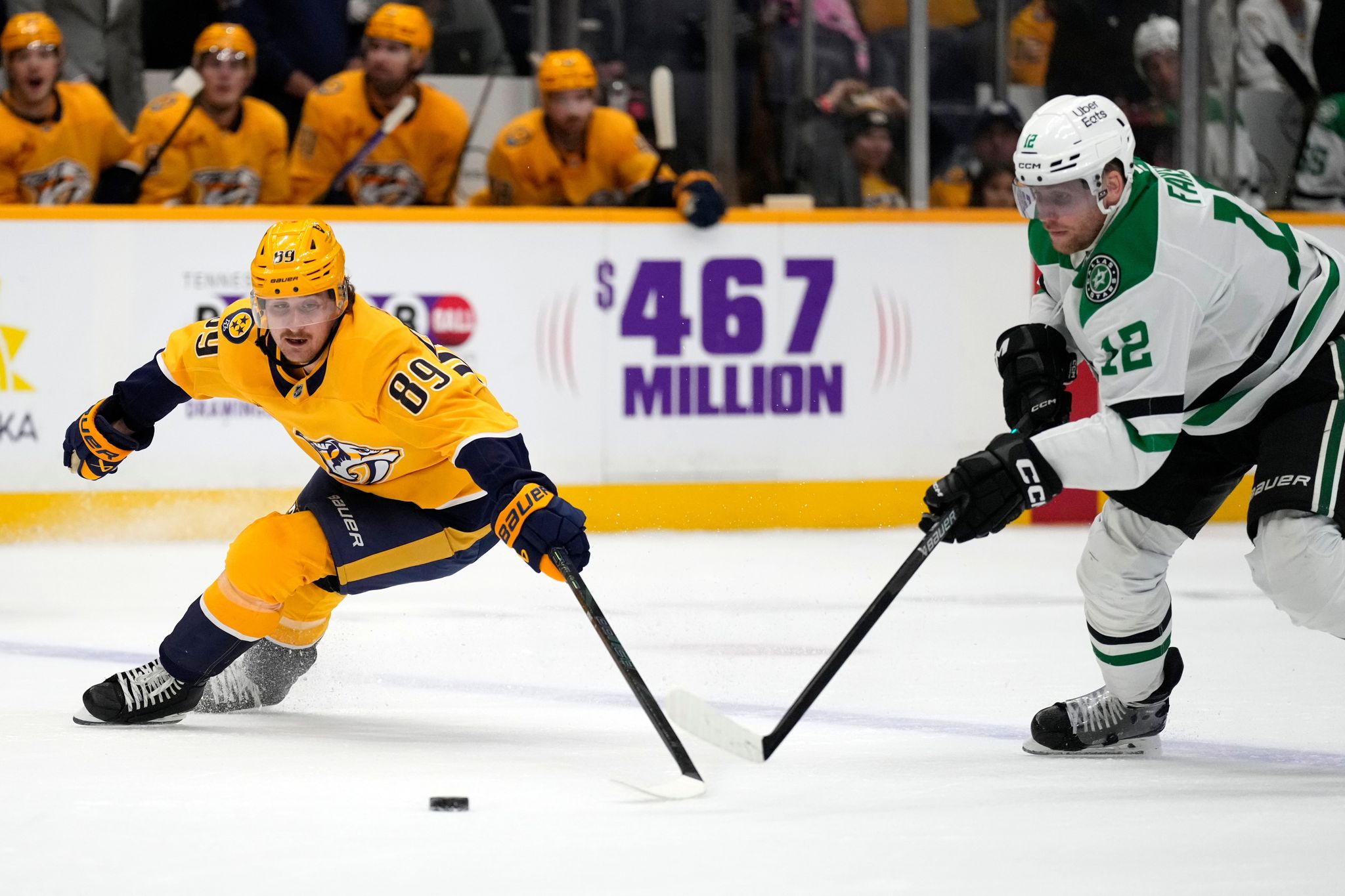 Sam Steel's third period goal completes Stars 5-4 comeback over Predators