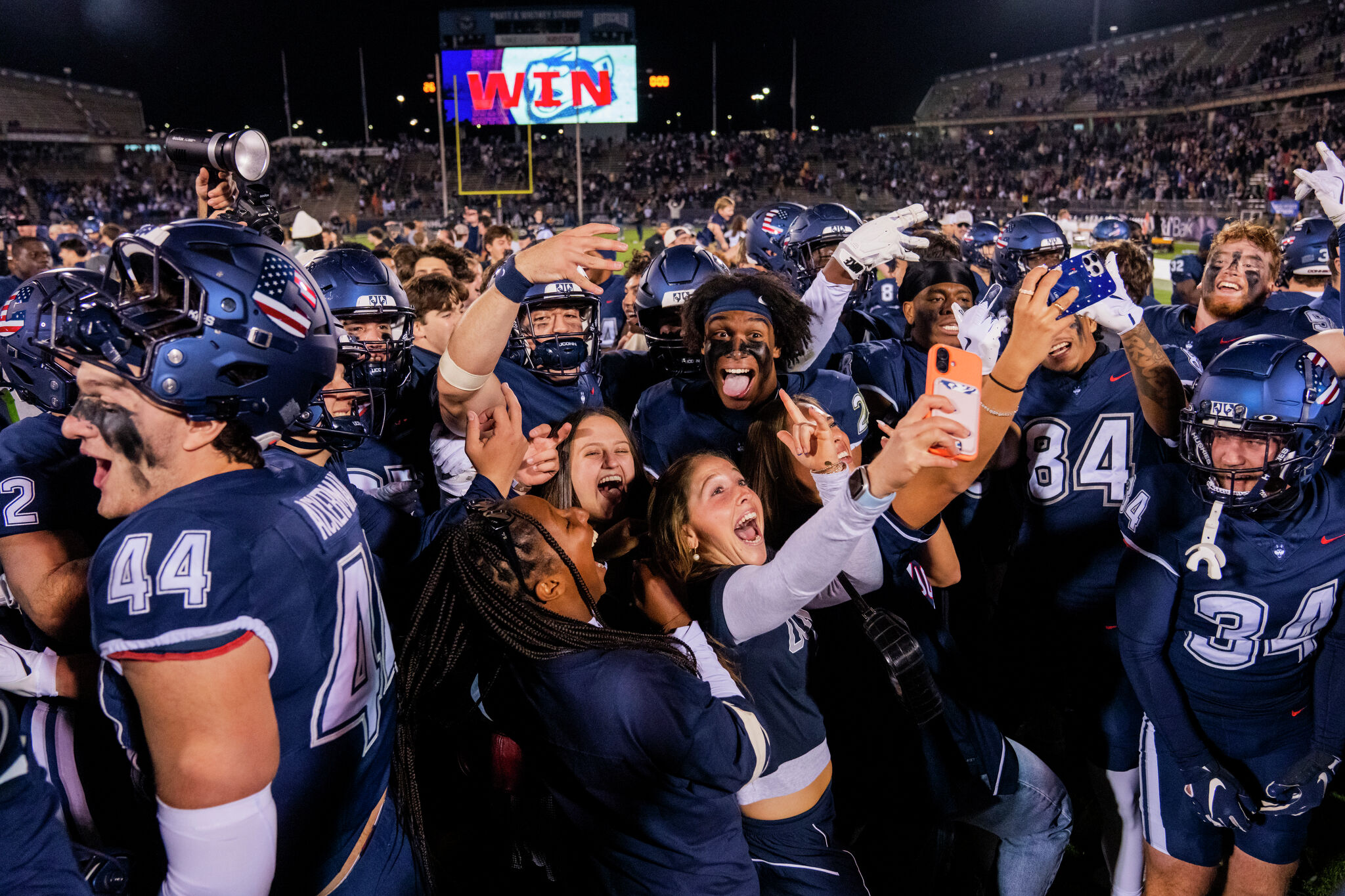 UConn football team claims signature home victory over Duke