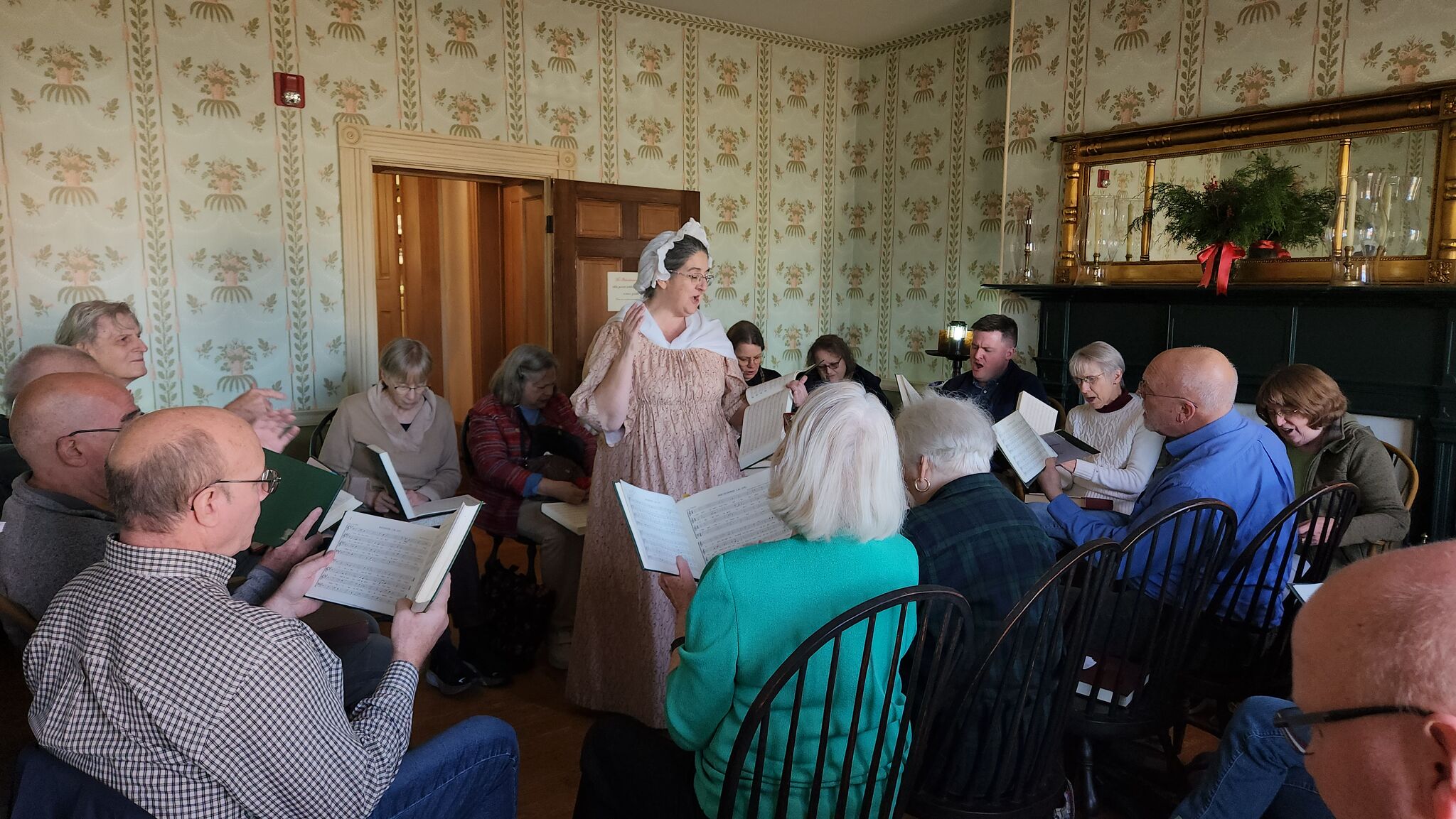 Shape note singing at Edwardsville’s Stephenson House