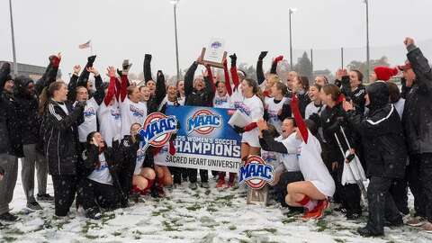 Watch: Sacred Heart women's soccer wins in blizzard for NCAA bid