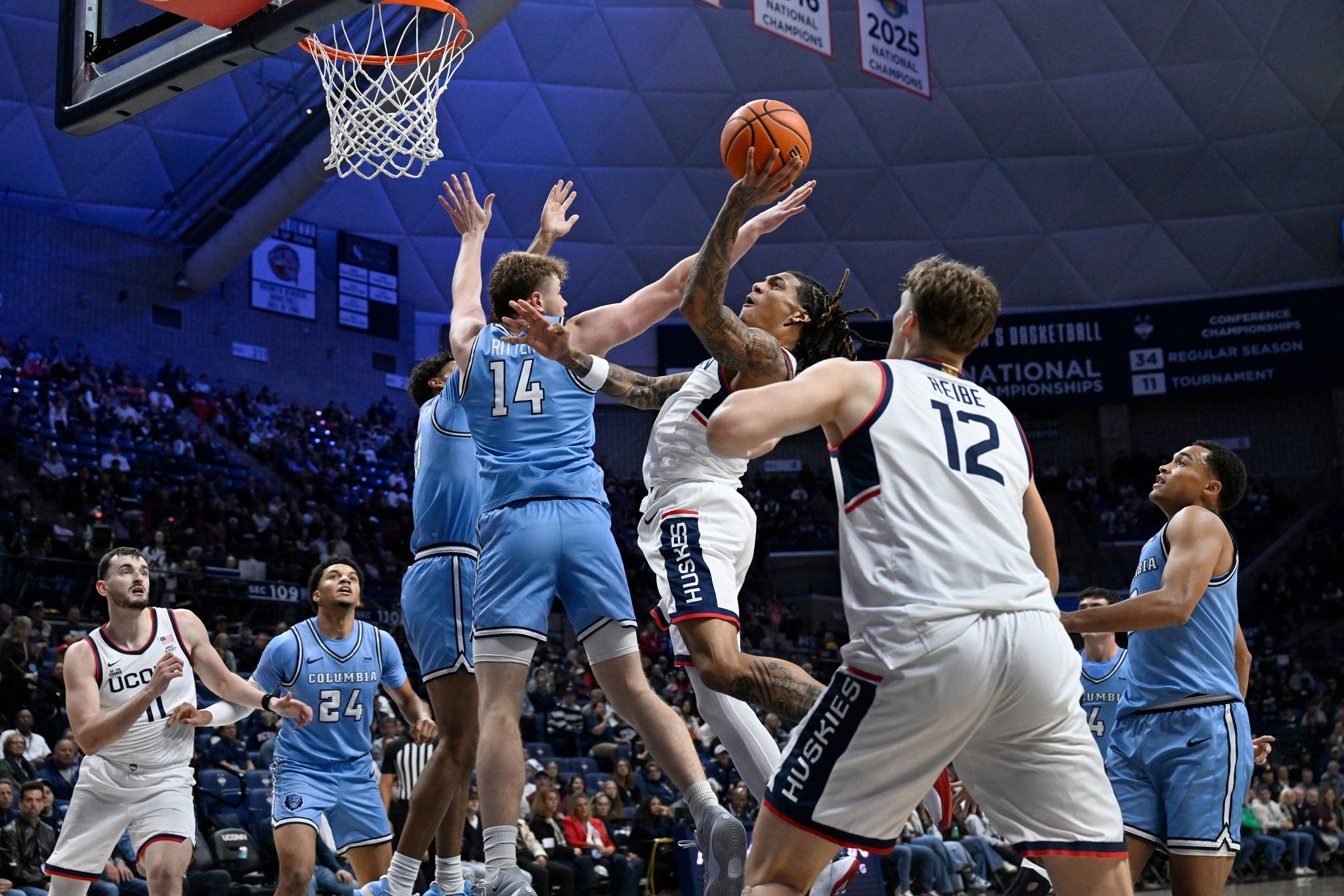 Solo Ball and Alex Karaban lead No. 3 UConn past Columbia 89-62