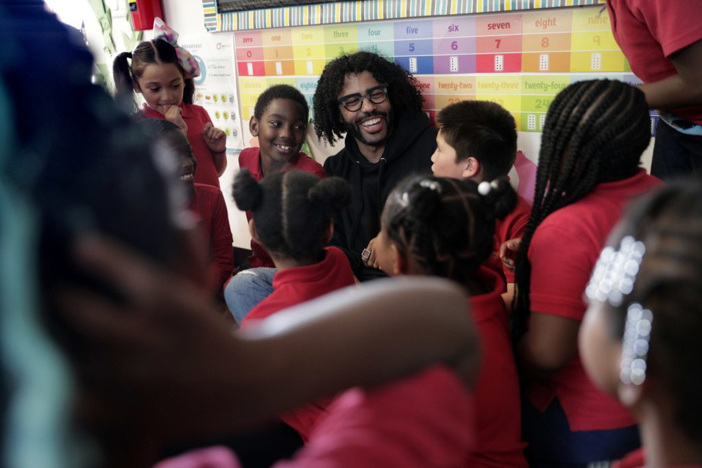Daveed Diggs comes home to rap with kids at his adopted West Oakland school