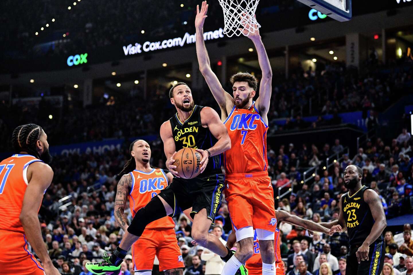 Warriors throttled by defending champion OKC as Stephen Curry returns