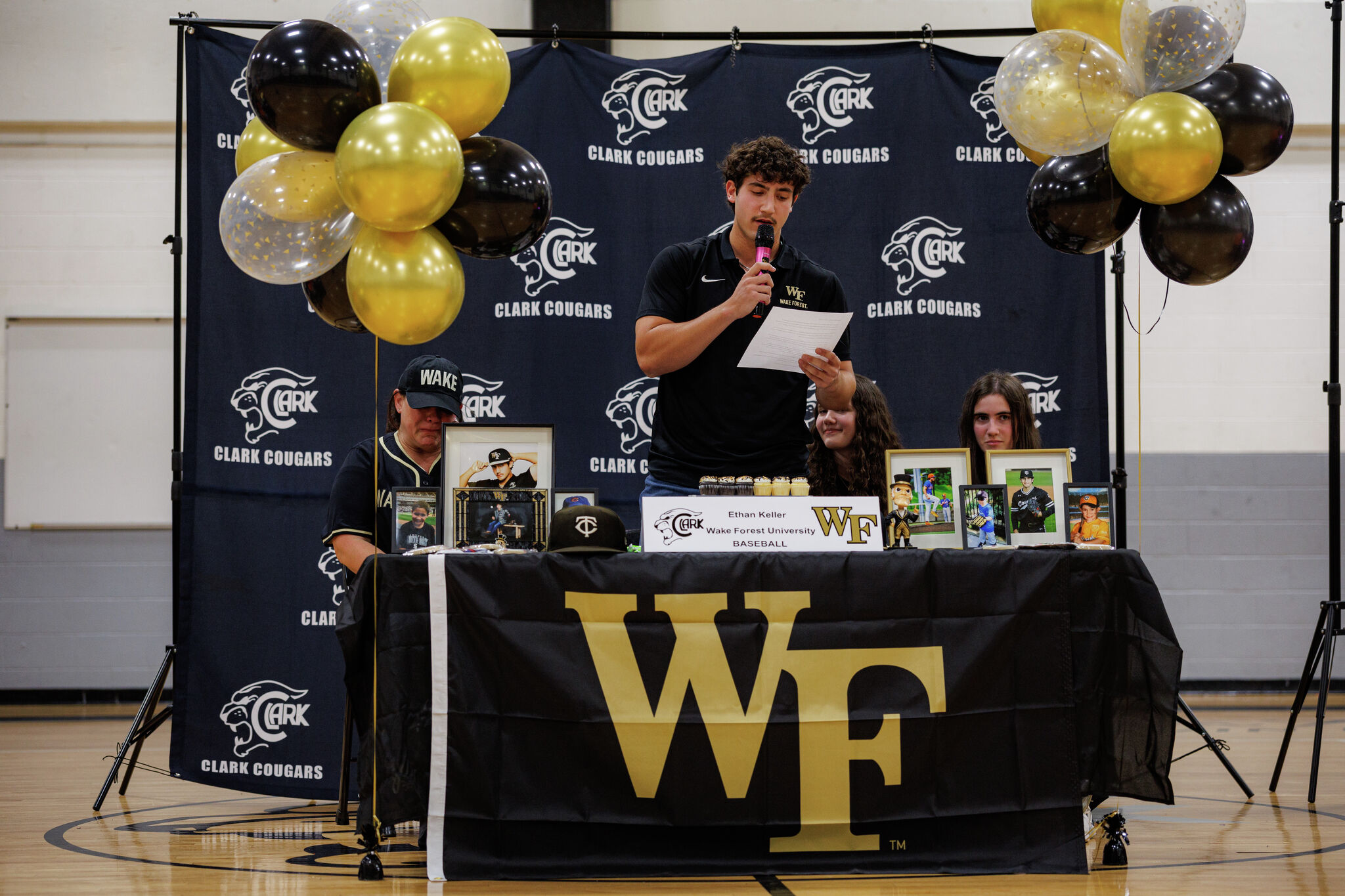 Clark pitcher Ethan Keller signs to play college ball Wake Forest