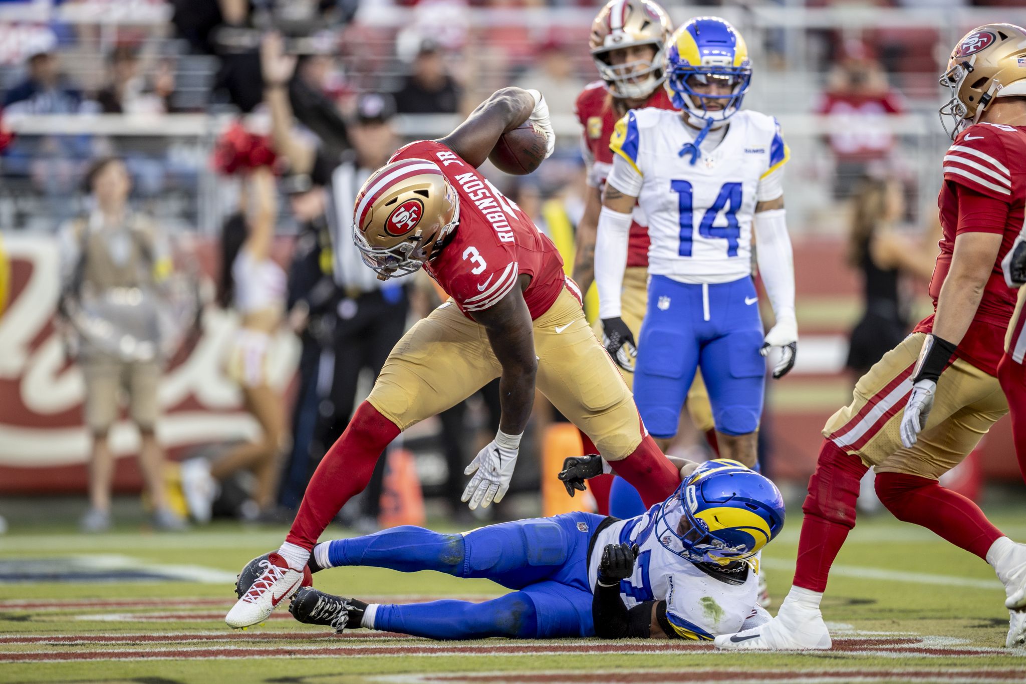 49ers’ RB Brian Robinson bucking up as Christian McCaffrey’s backup