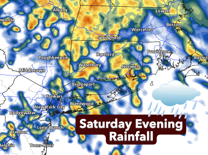 Saturday in CT brings morning sunshine and evening rainfall