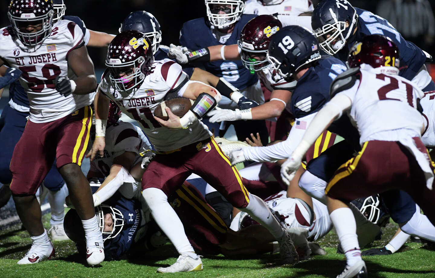 St. Joseph football upends Wilton behind defense, Finn Kilmartin