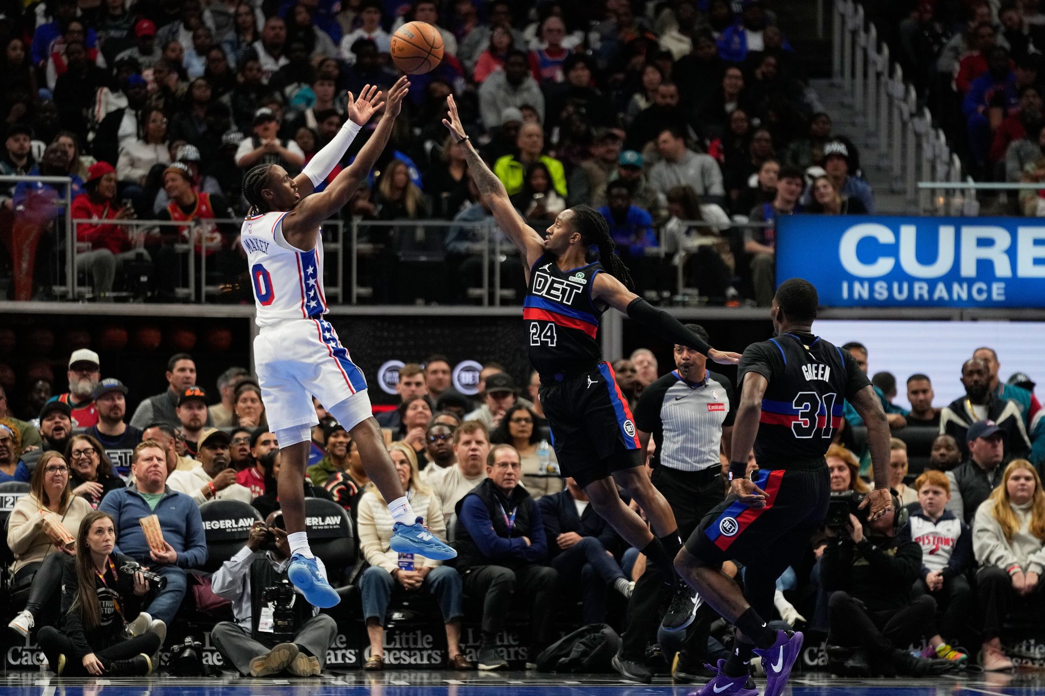 Pistons win ninth straight, beat 76ers 114-105 in NBA Cup game