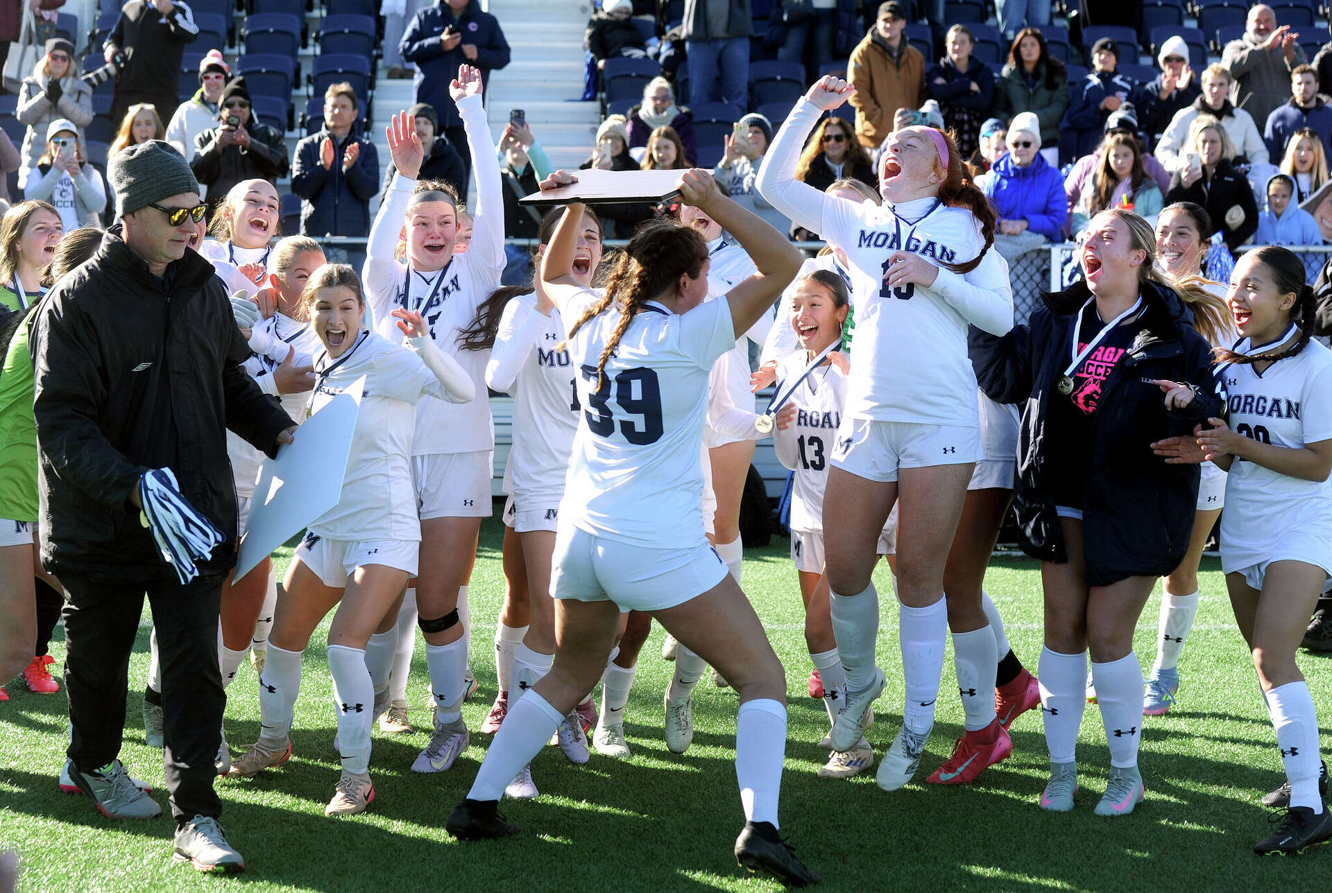 Morgan girls soccer team wins CIAC Class S final in memory of 'Sully'