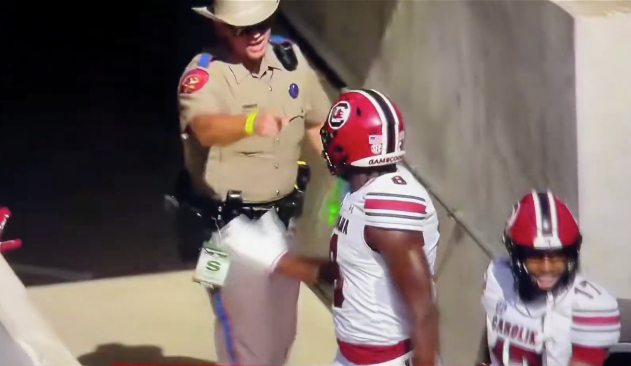 Texas State Trooper sent home after bumping Gamecocks players