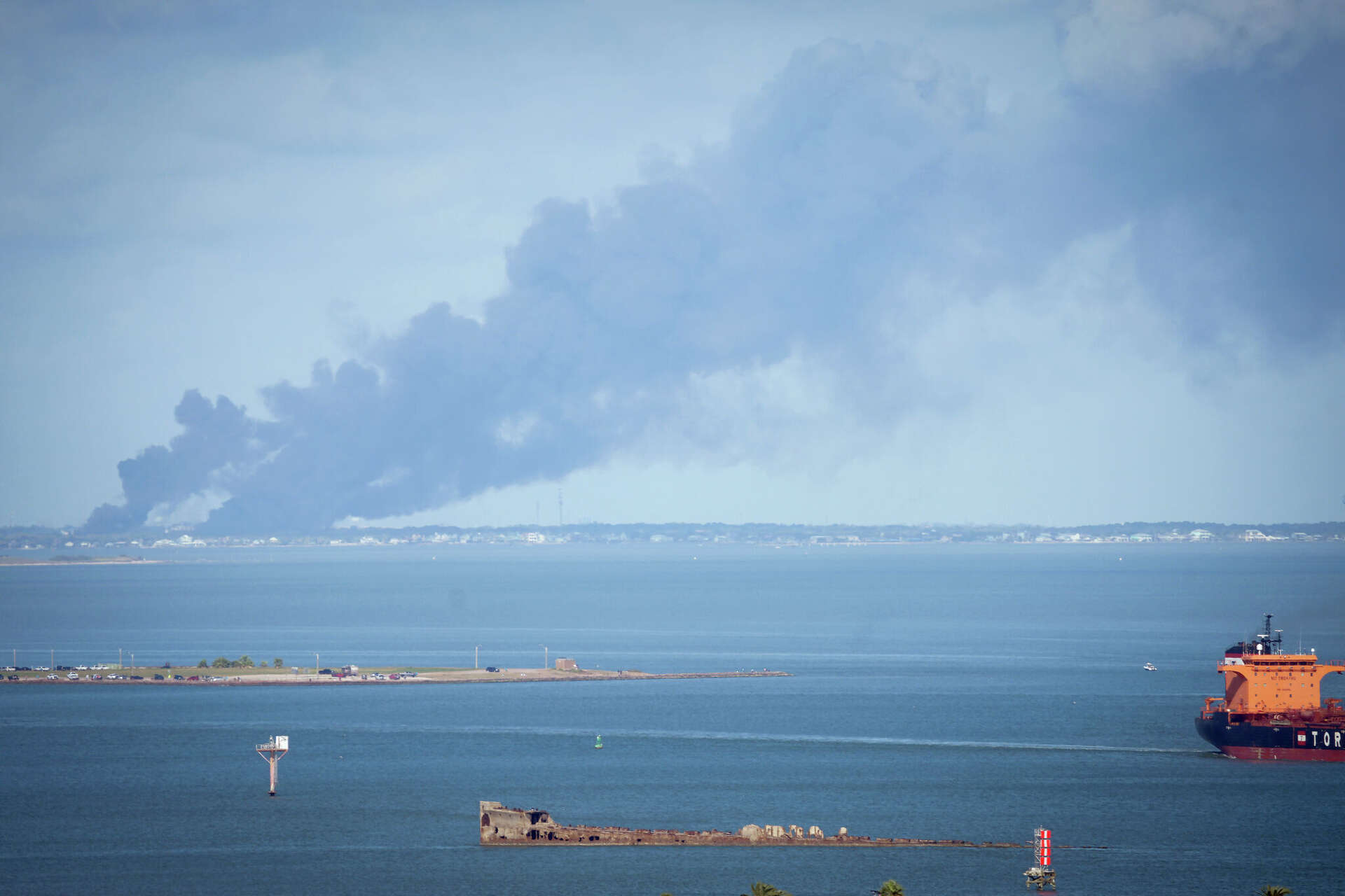 Fire at former Bacliff power plant expected to smolder for days