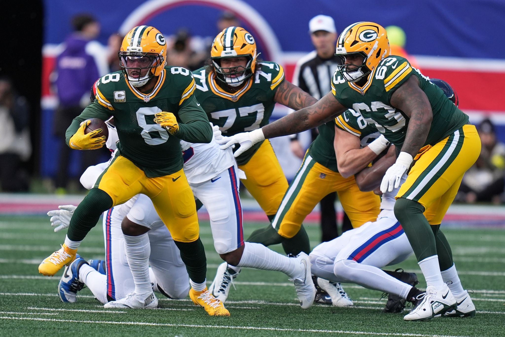 Packers' Josh Jacobs inactive against Vikings because of left knee injury