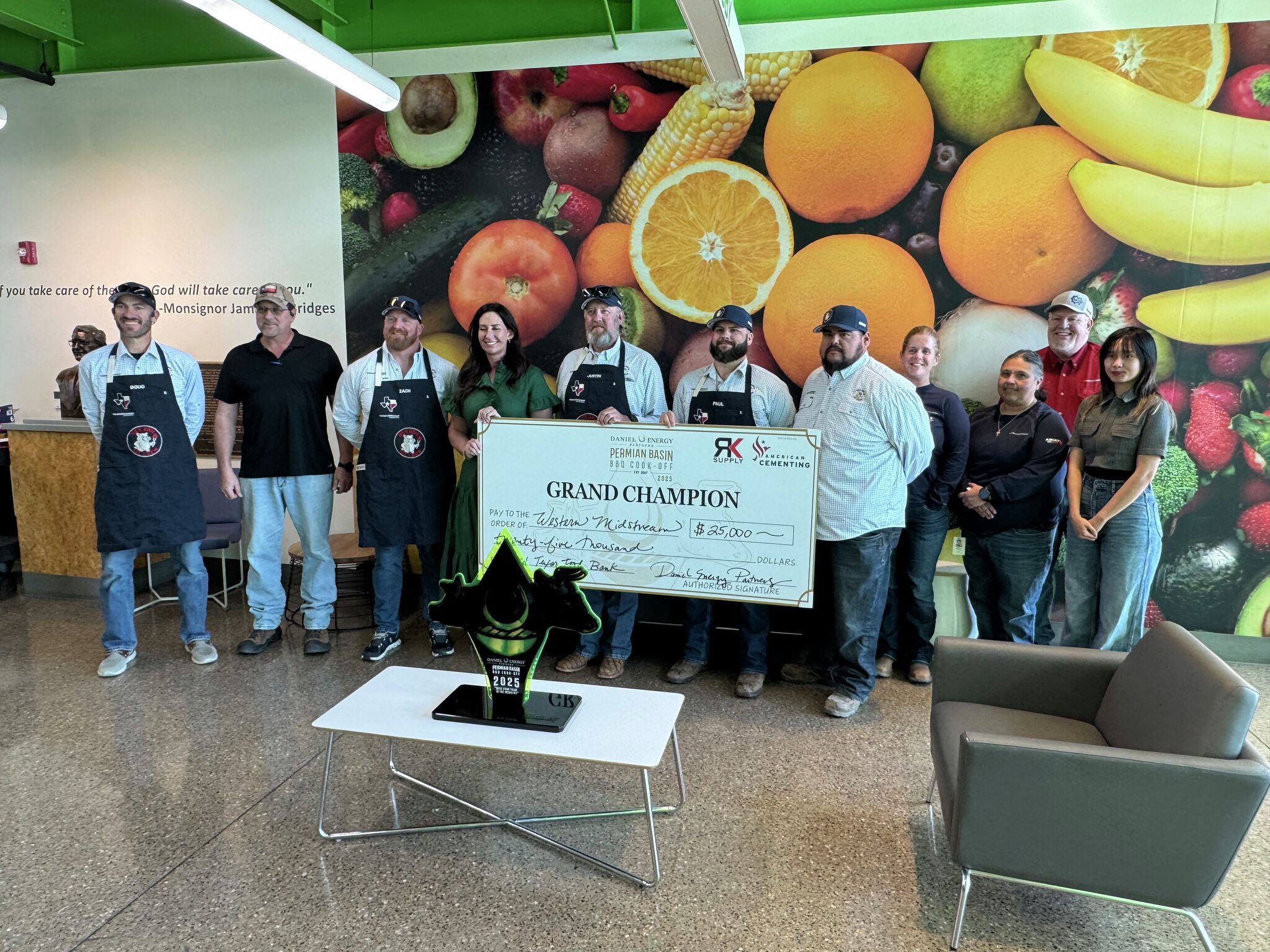 Western Midstream donates cook-off winnings to West Texas Food Bank