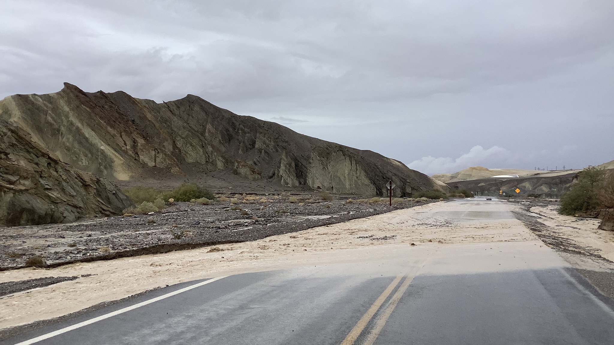 Record-breaking storm brings flooding, road closures to Death Valley