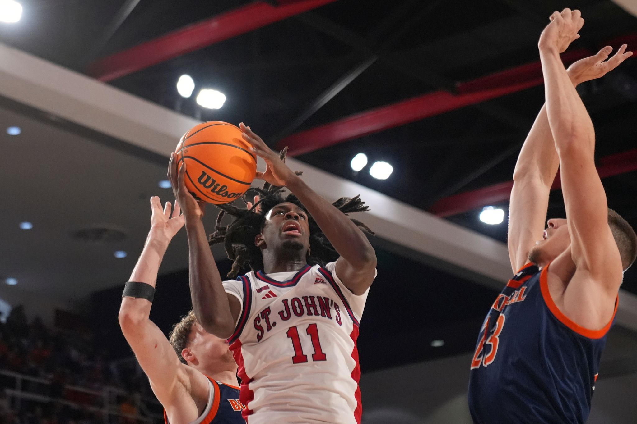 Bryce Hopkins scores 20 as No. 14 St. John's routs Bucknell 97-49