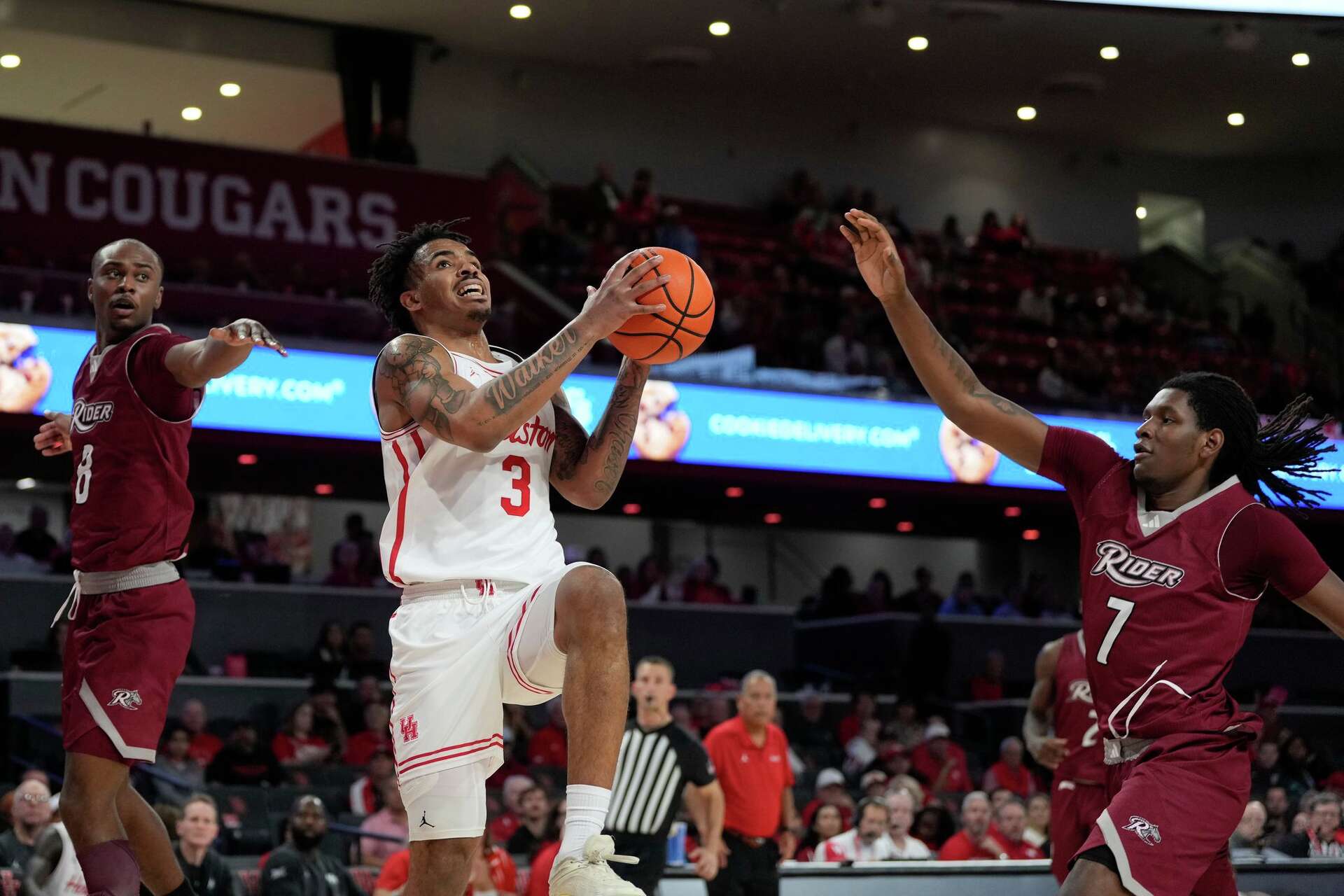 Kingston Flemings scores 18 and No. 2 Houston beats Rider 91-45