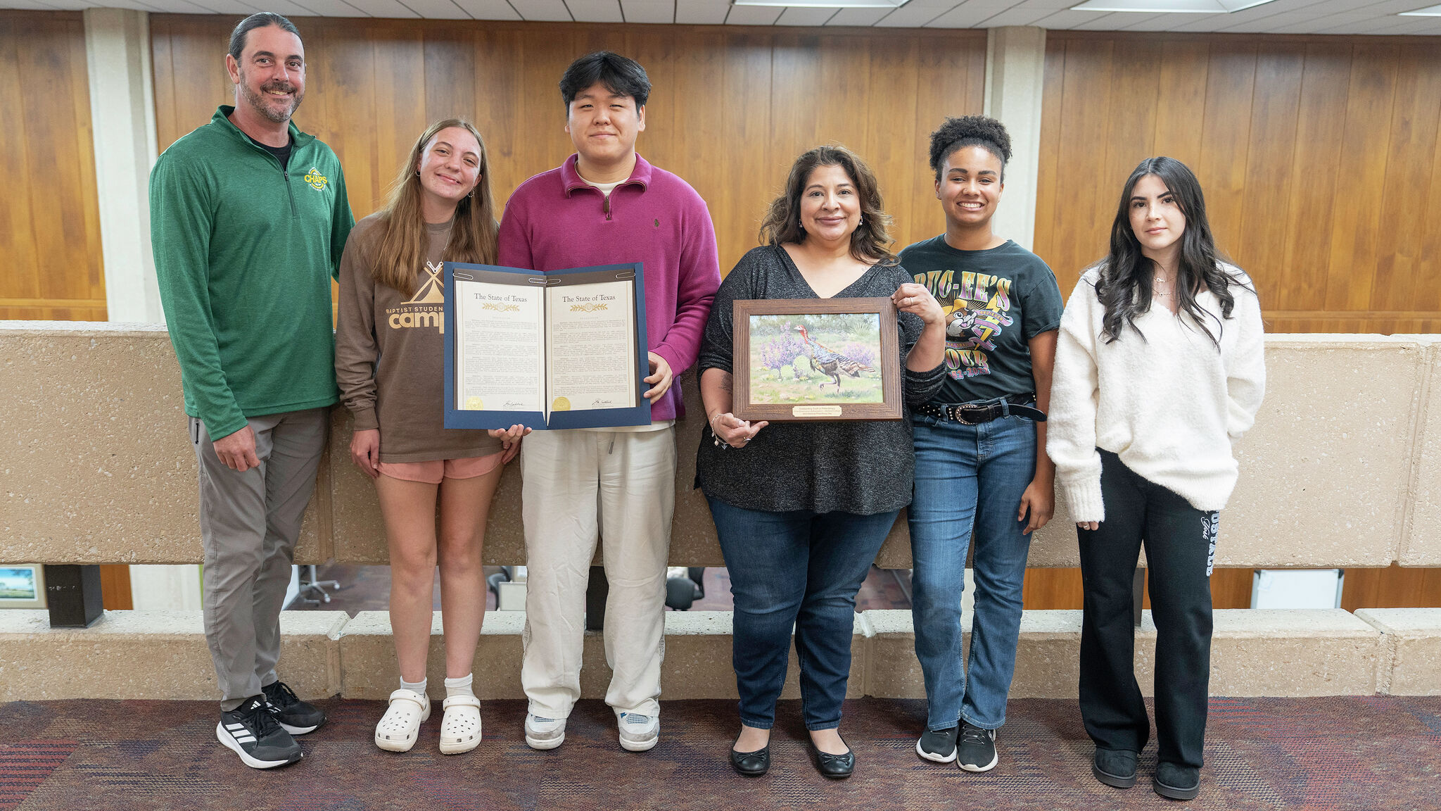 First-Gen Ambassadors receive award, honored by the state of Texas