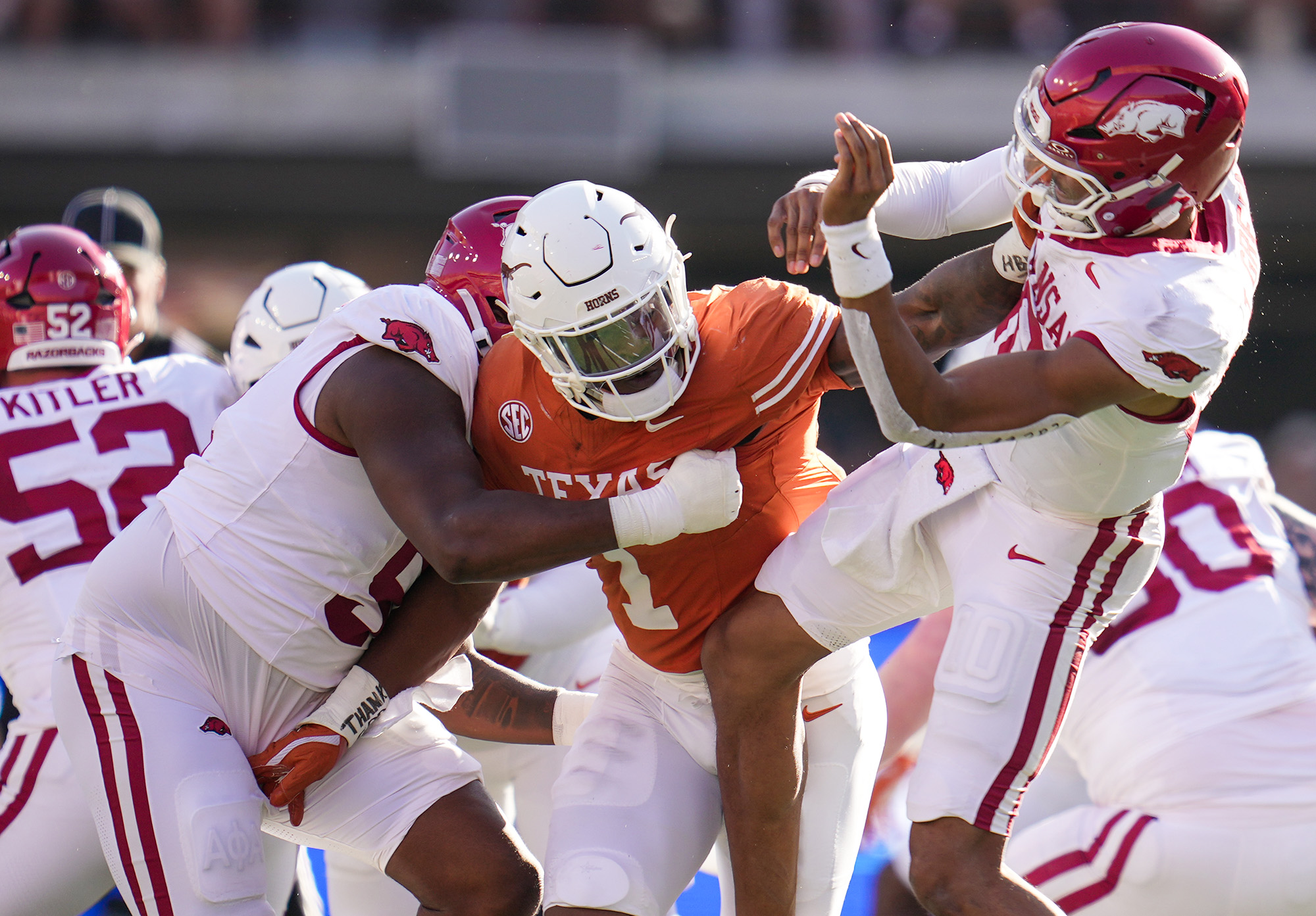 Colin Simmons: Texas football star 'hurt' by Pete Kwiatkowski firing